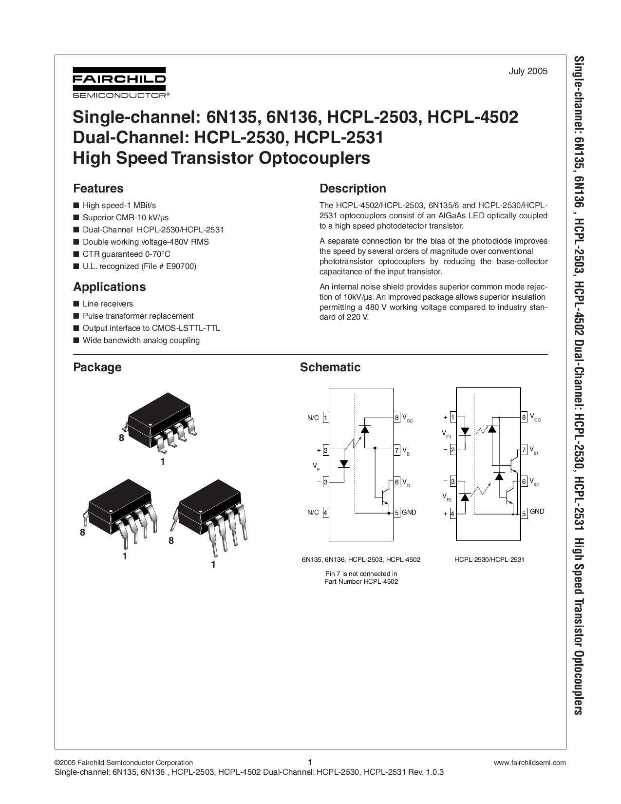 6N135_（onsemi(安森美)）6N135中文资料_价格_PDF手册-立创电子商城