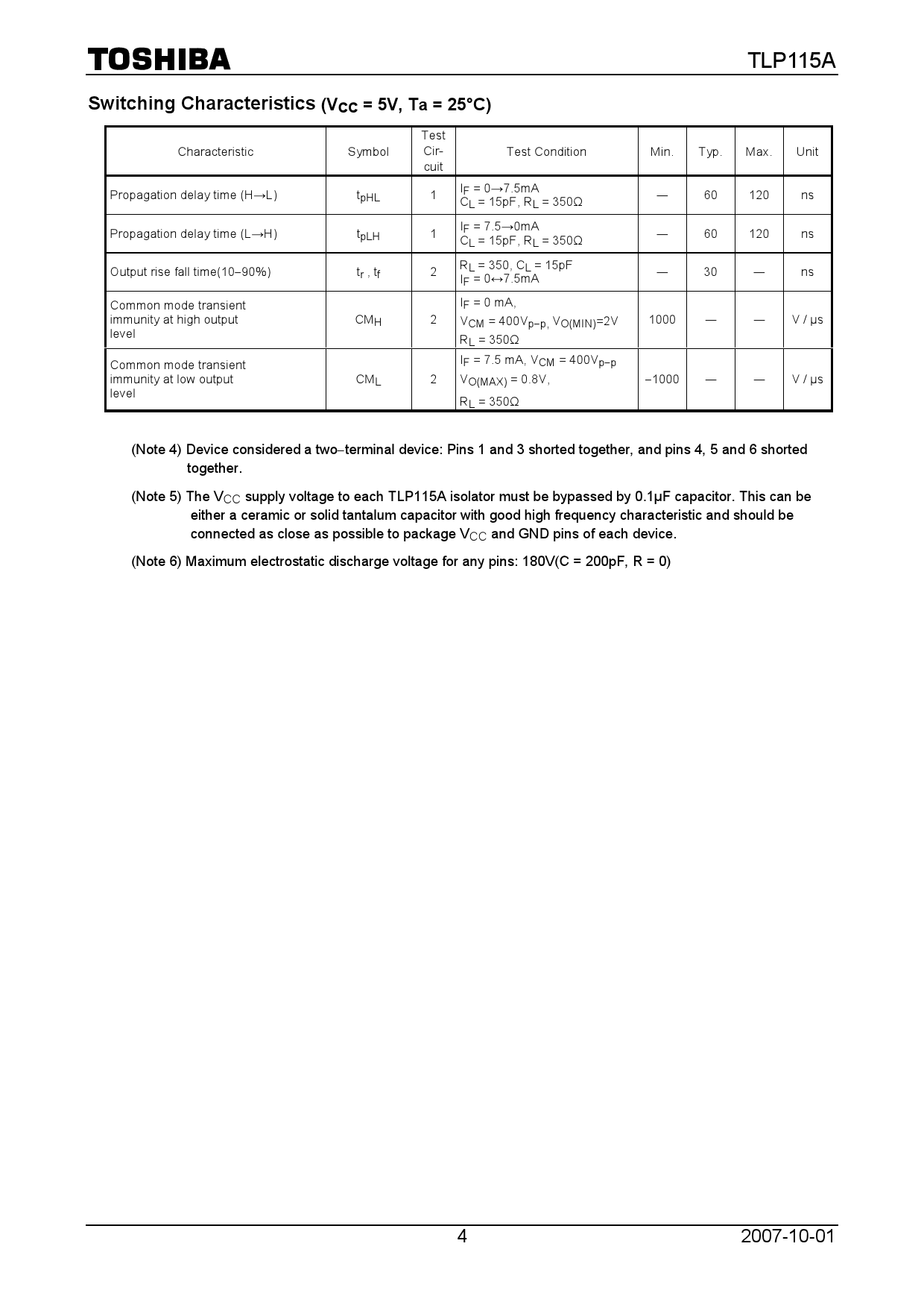 TLP115A_（TOSHIBA(东芝)）TLP115A中文资料_价格_PDF手册-立创电子商城