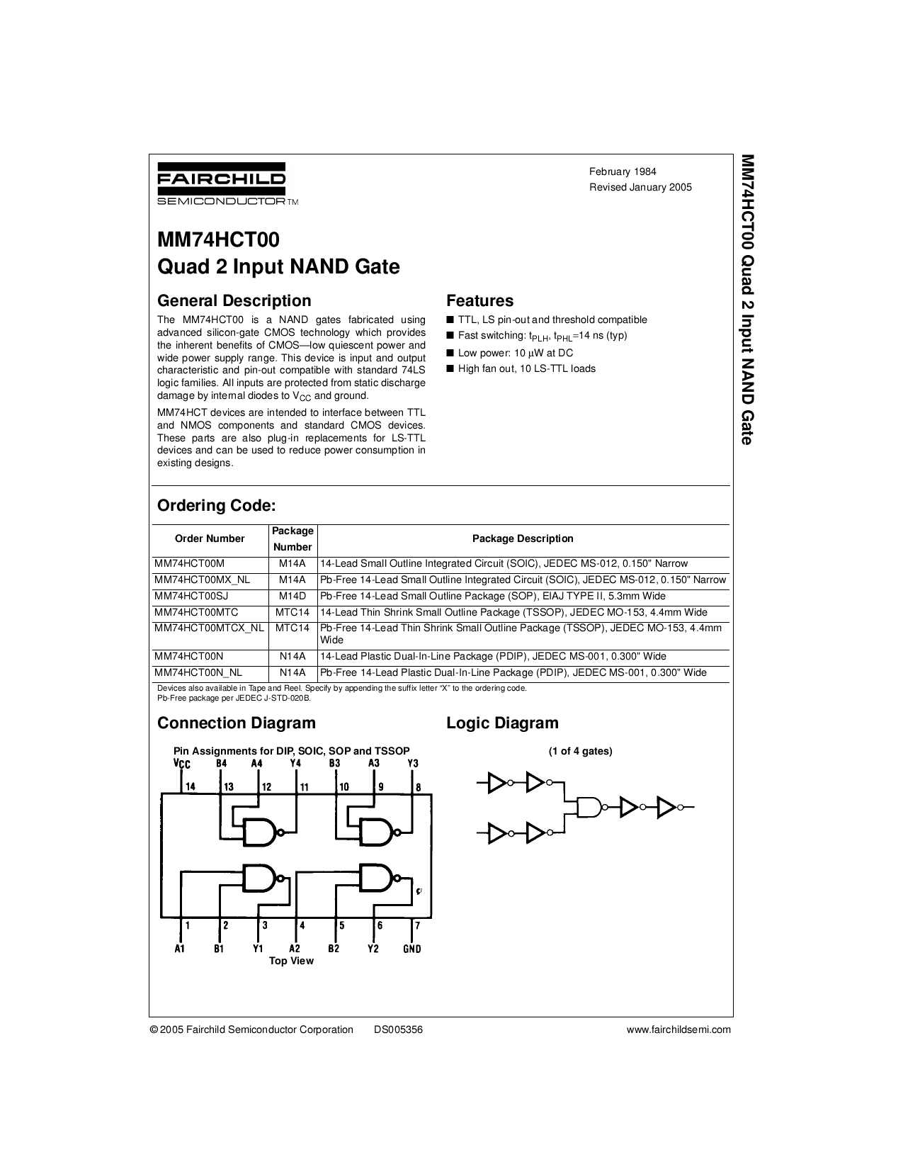 MM74HCT00MX_（onsemi(安森美)）MM74HCT00MX中文资料_价格_PDF手册-立创电子商城