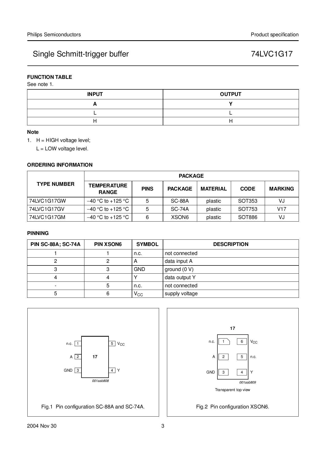 74LVC1G17GV,125_（Nexperia(安世)）74LVC1G17GV,125中文资料_价格_PDF手册-立创电子商城