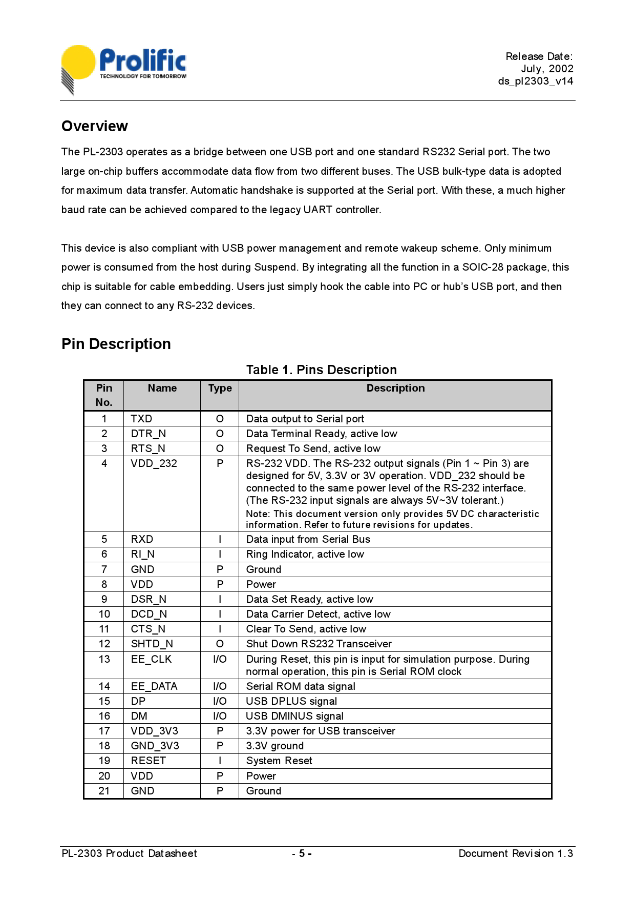 PL-2303HX_（PROLIFIC(旺玖)）PL-2303HX中文资料_价格_PDF手册-立创电子商城