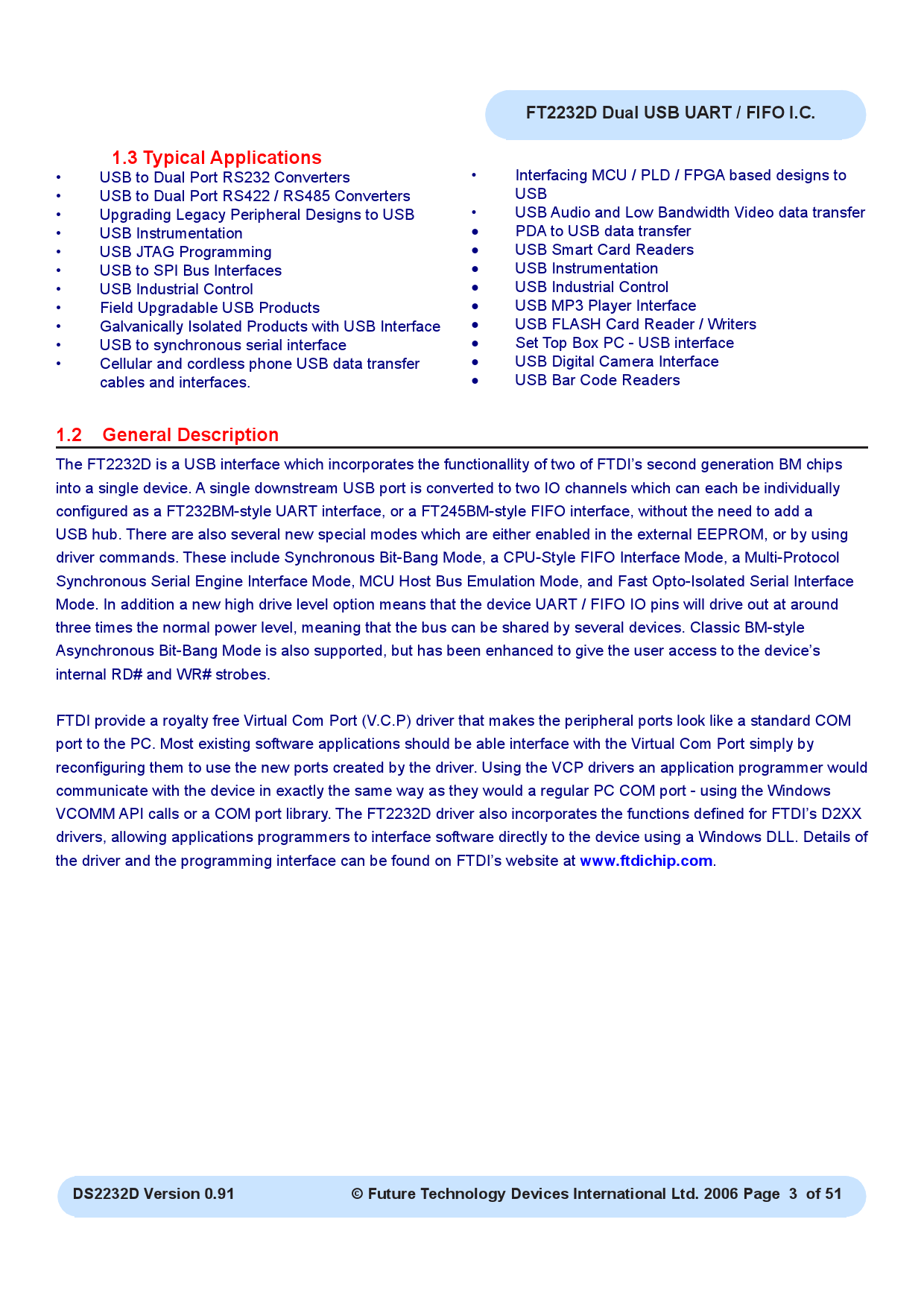 FT2232D_（FTDI(飞特帝亚)）FT2232D中文资料_价格_PDF手册-立创电子商城