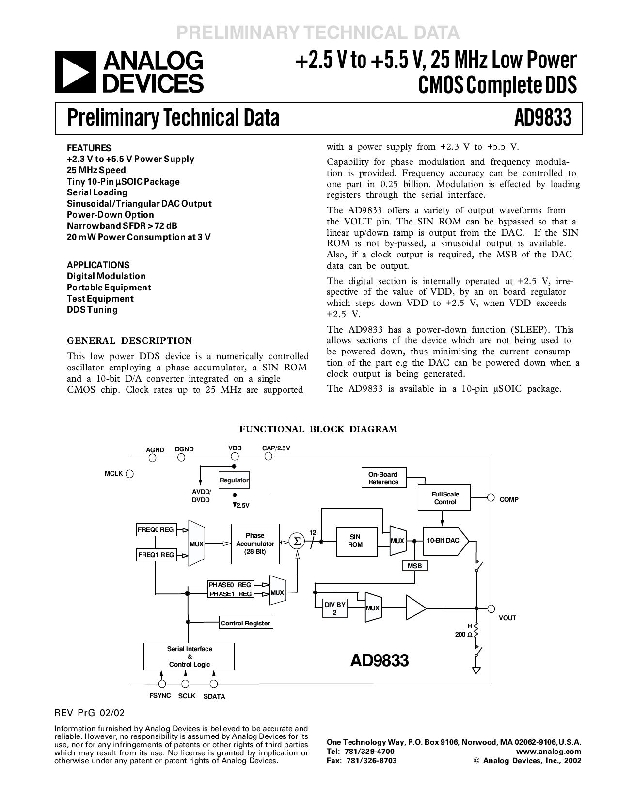 AD9833BRMZ-REEL7_（ADI(亚德诺)/LINEAR）AD9833BRMZ-REEL7中文资料_价格_PDF手册-立创电子商城