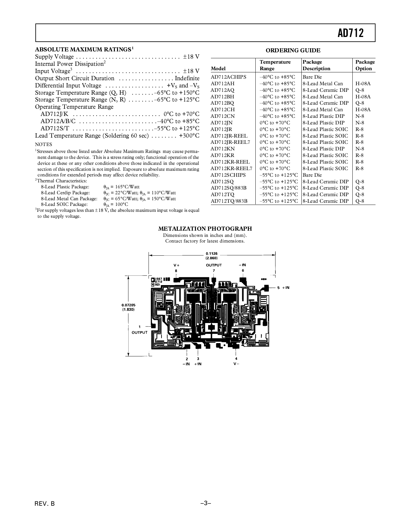 AD712JN_（ADI(亚德诺)/LINEAR）AD712JN中文资料_价格_PDF手册-立创电子商城