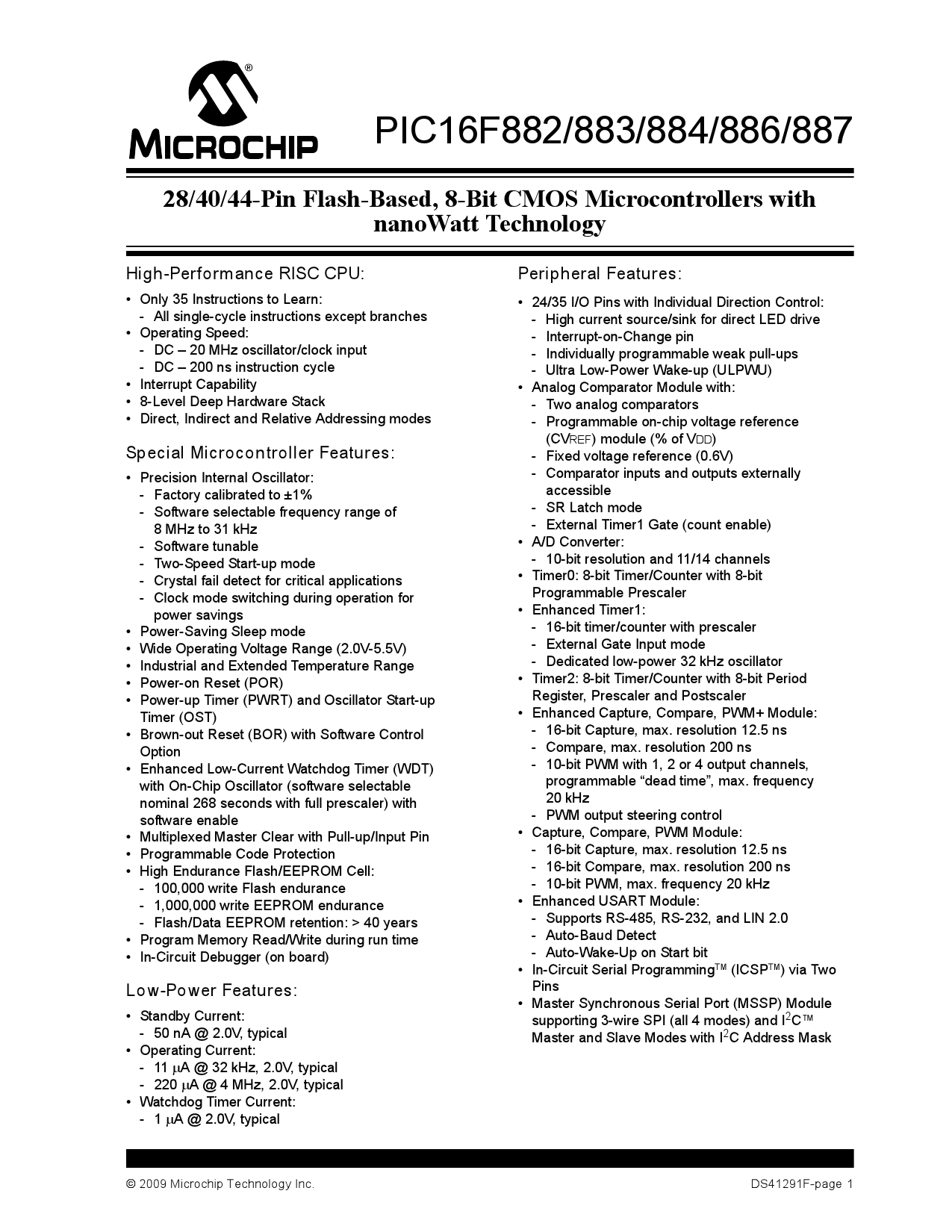 PIC16F883-I/SP_（MICROCHIP(美国微芯)）PIC16F883-I/SP中文资料_价格_PDF手册-立创电子商城