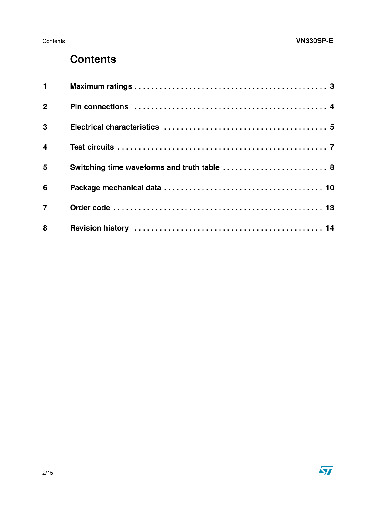 VN330SPTR-E_（ST(意法半导体)）VN330SPTR-E中文资料_价格_PDF手册-立创电子商城