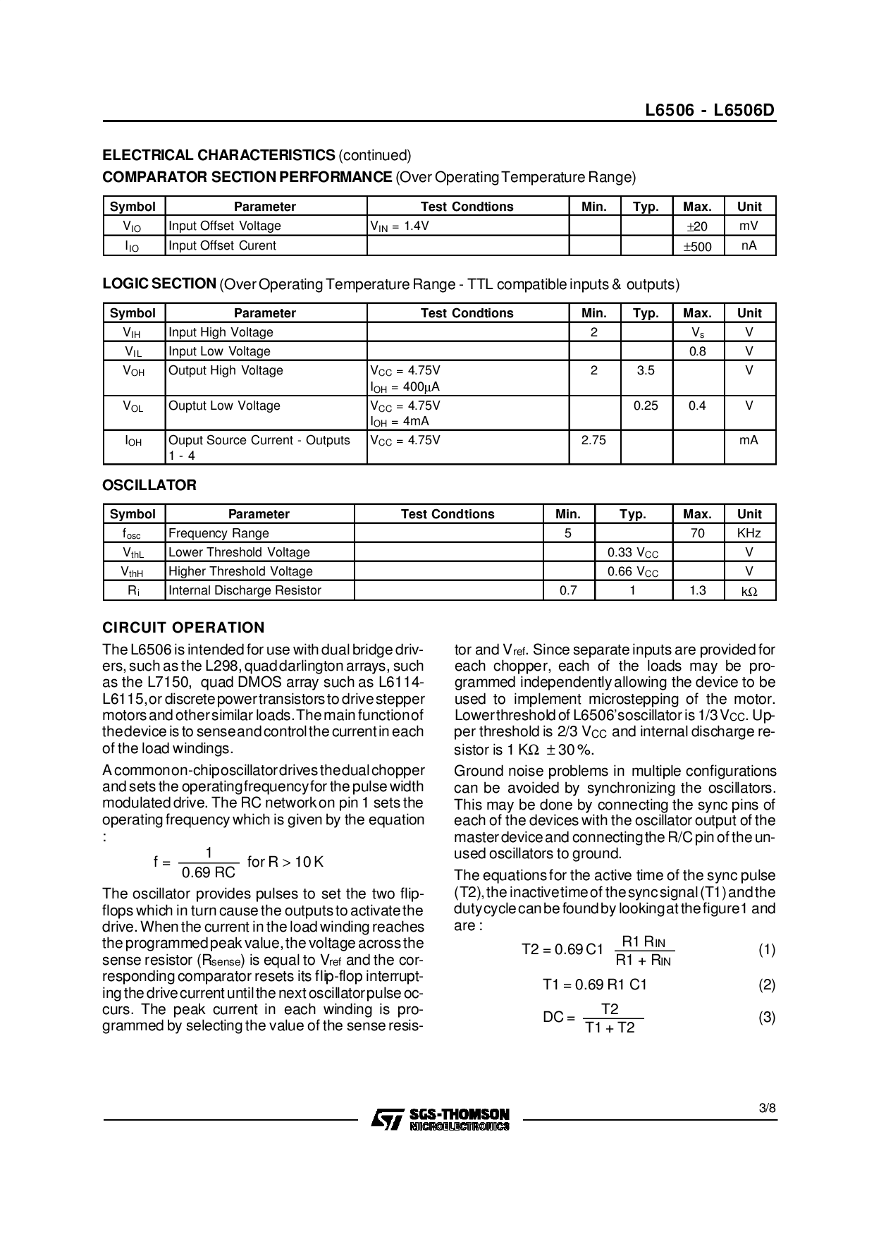 L6506_（ST(意法半导体)）L6506中文资料_价格_PDF手册-立创电子商城