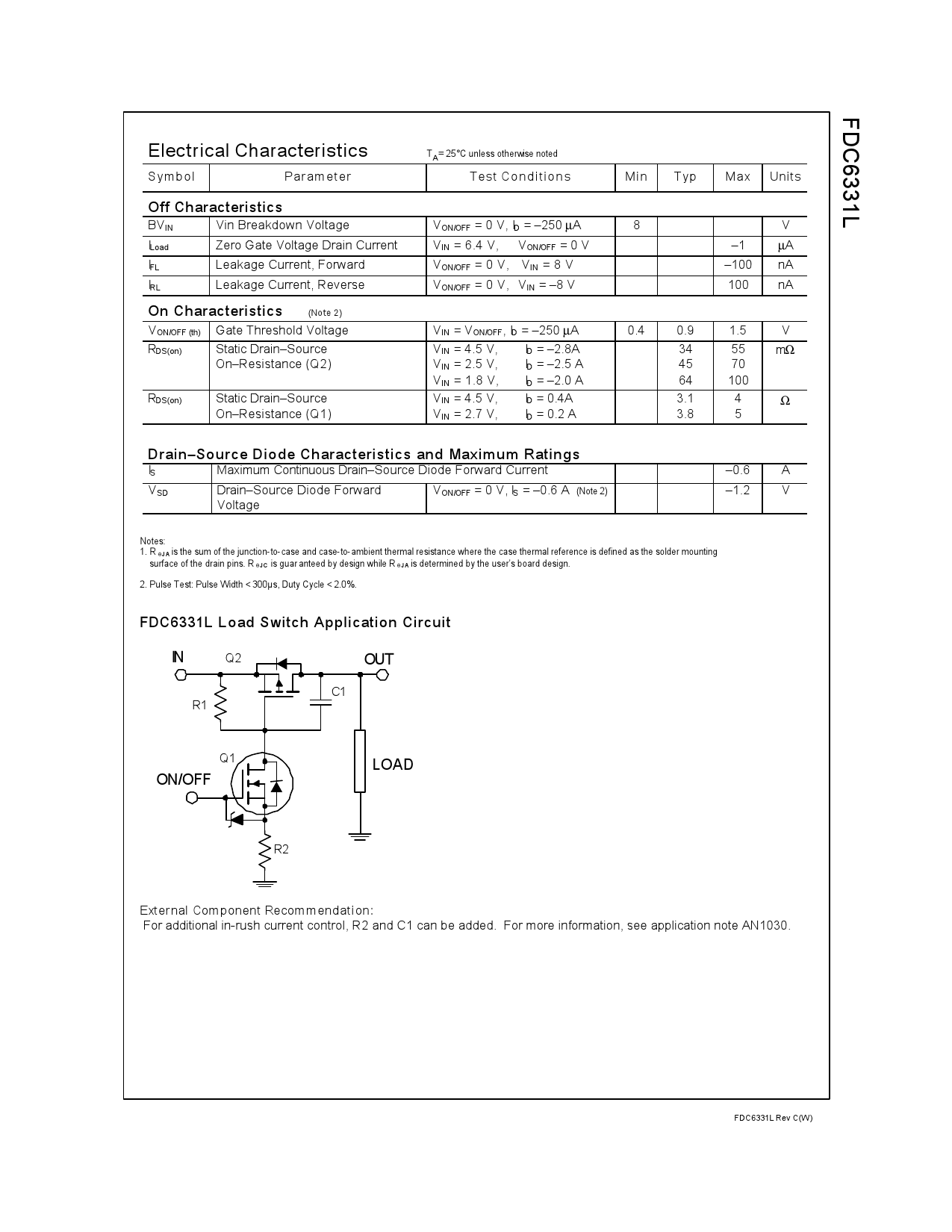 FDC6331L_（onsemi(安森美)）FDC6331L中文资料_价格_PDF手册-立创电子商城