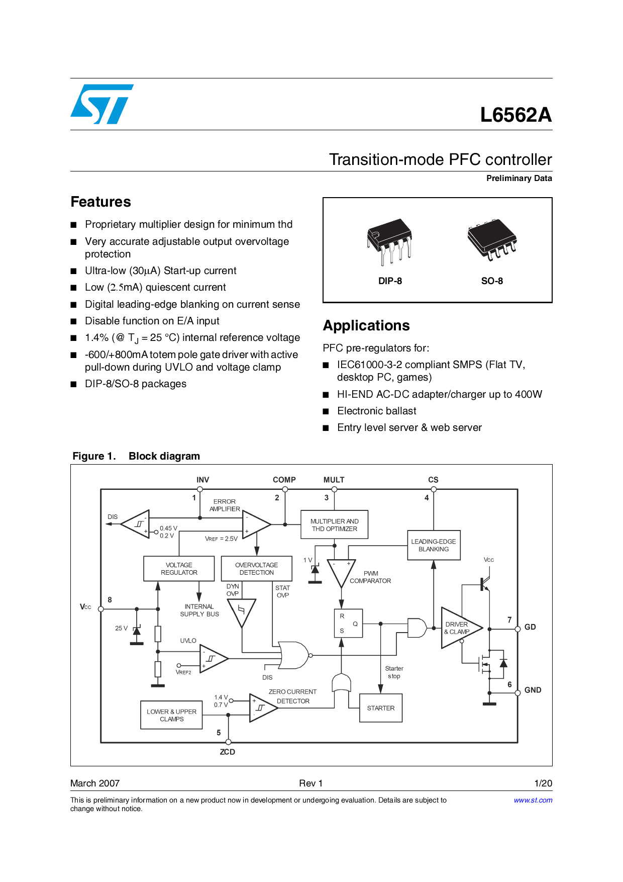 L6562ADTR_（ST(意法半导体)）L6562ADTR中文资料_价格_PDF手册-立创电子商城