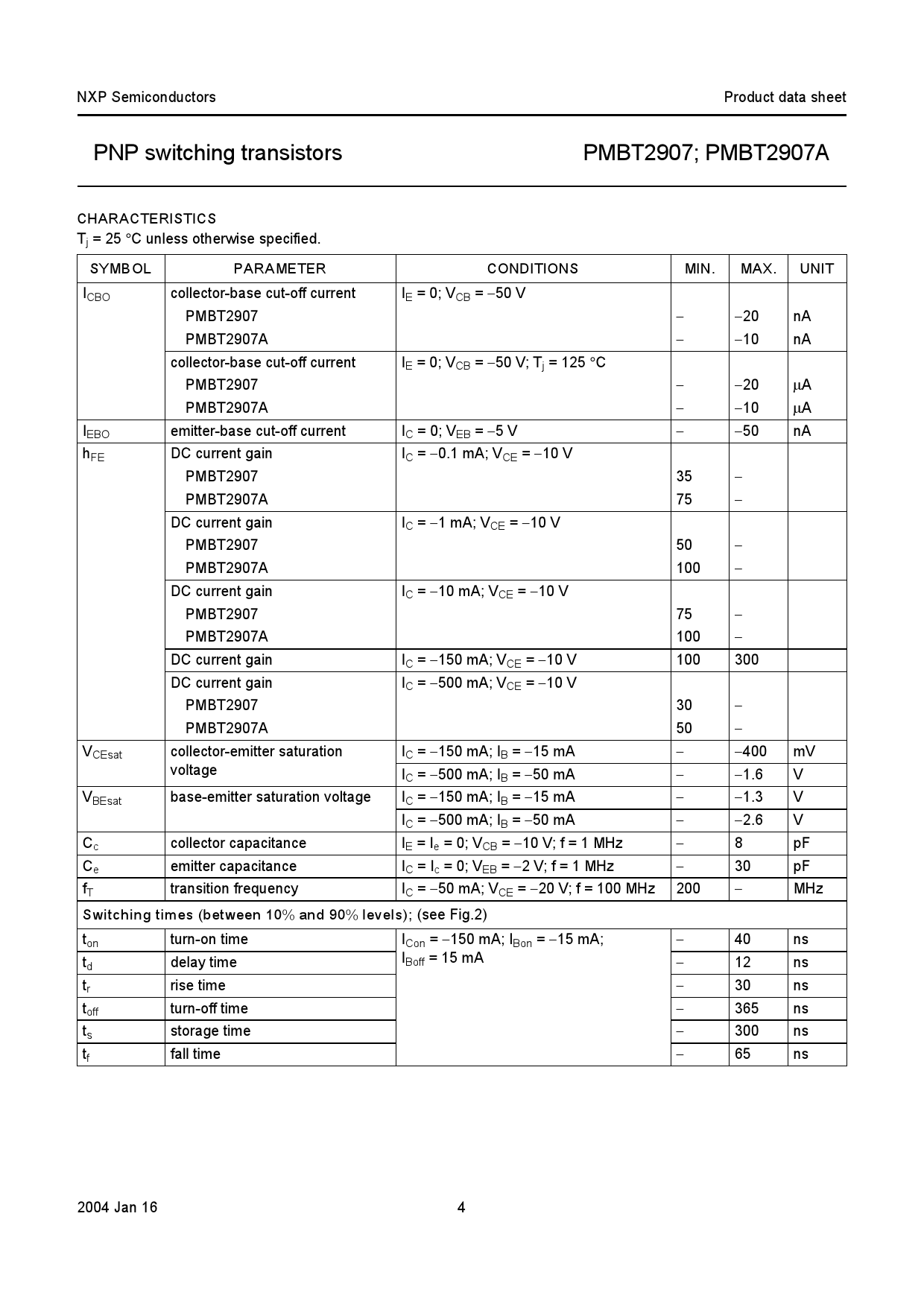 PMBT2907A,215_（Nexperia(安世)）PMBT2907A,215中文资料_价格_PDF手册-立创电子商城