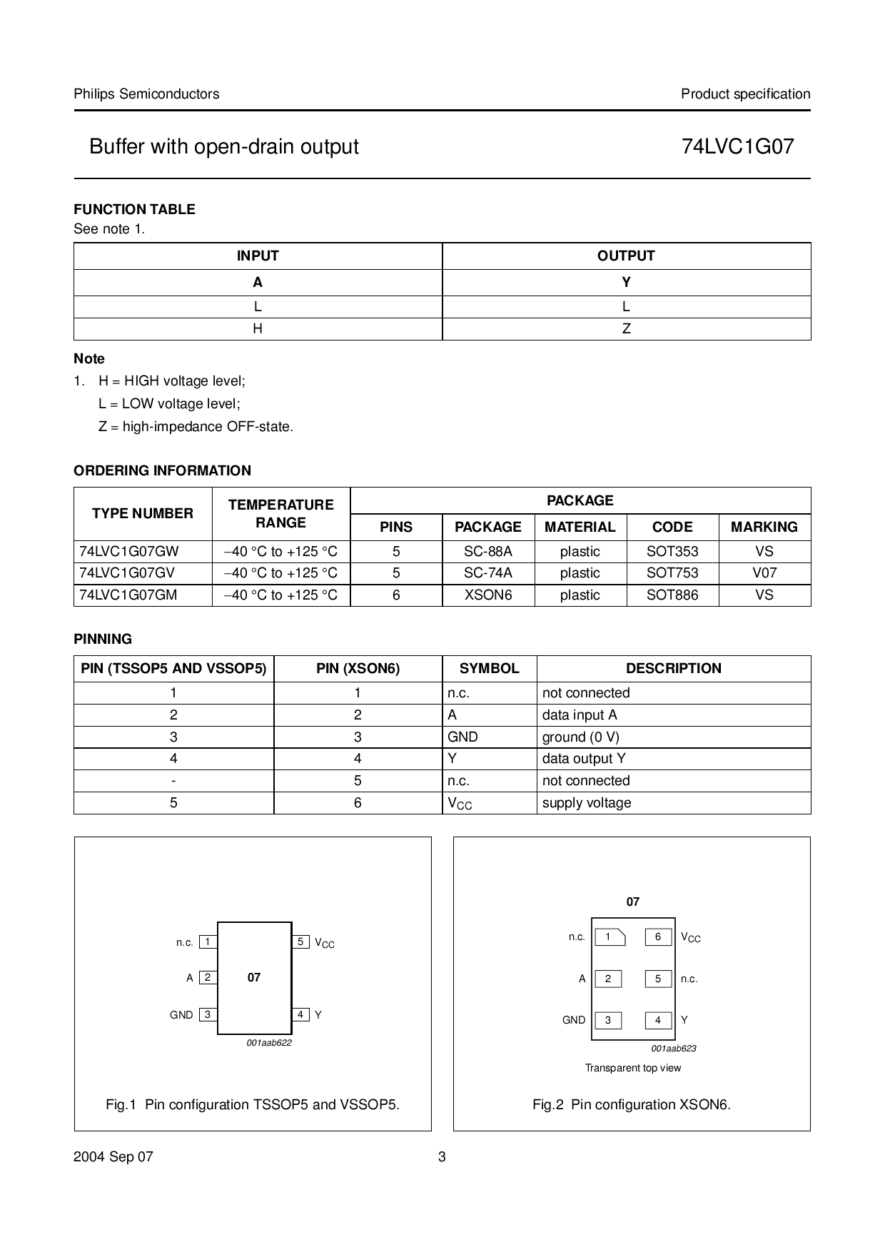 74LVC1G07GV,125_（Nexperia(安世)）74LVC1G07GV,125中文资料_价格_PDF手册-立创电子商城