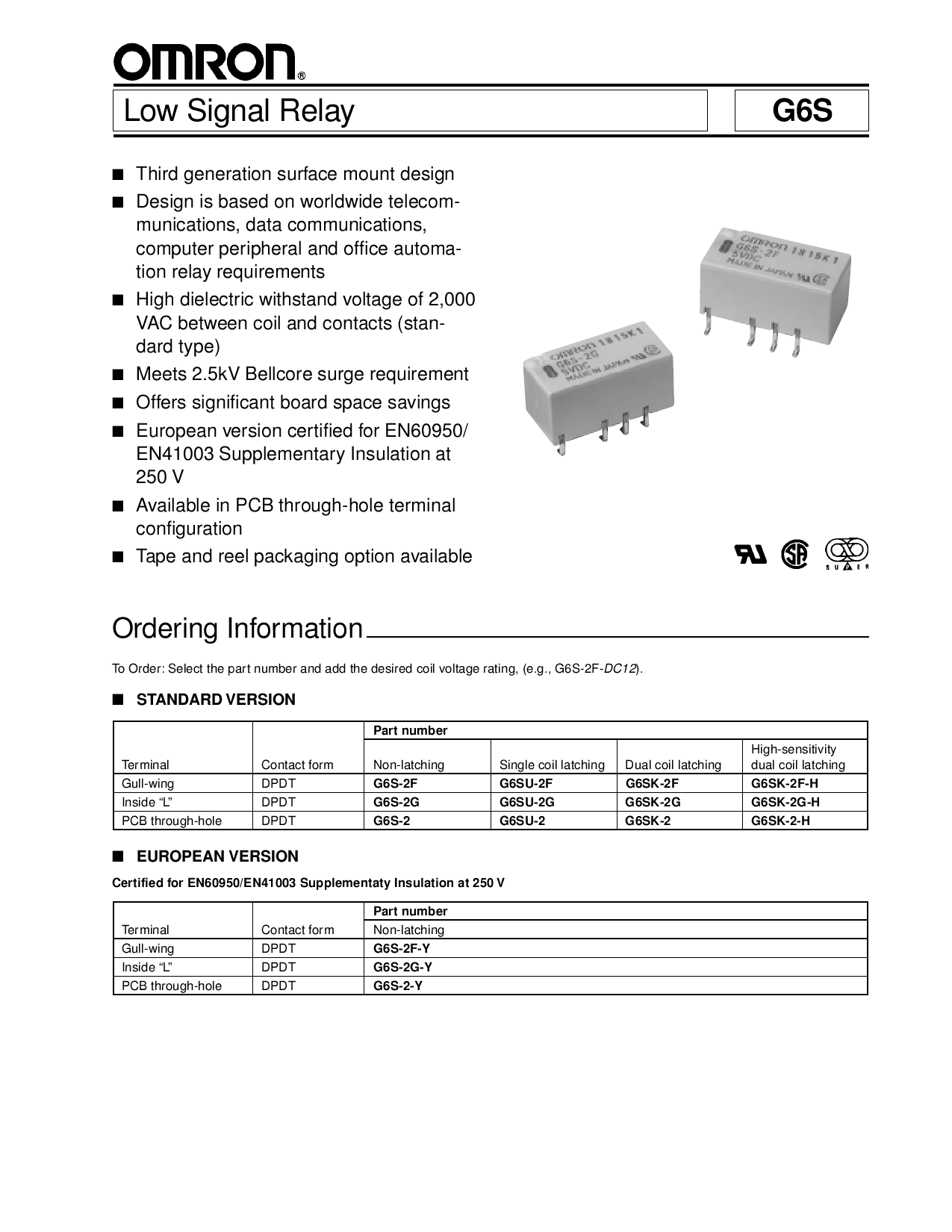 G6S-2 DC24_（OMRON(欧姆龙)）G6S-2 DC24中文资料_价格_PDF手册-立创电子商城