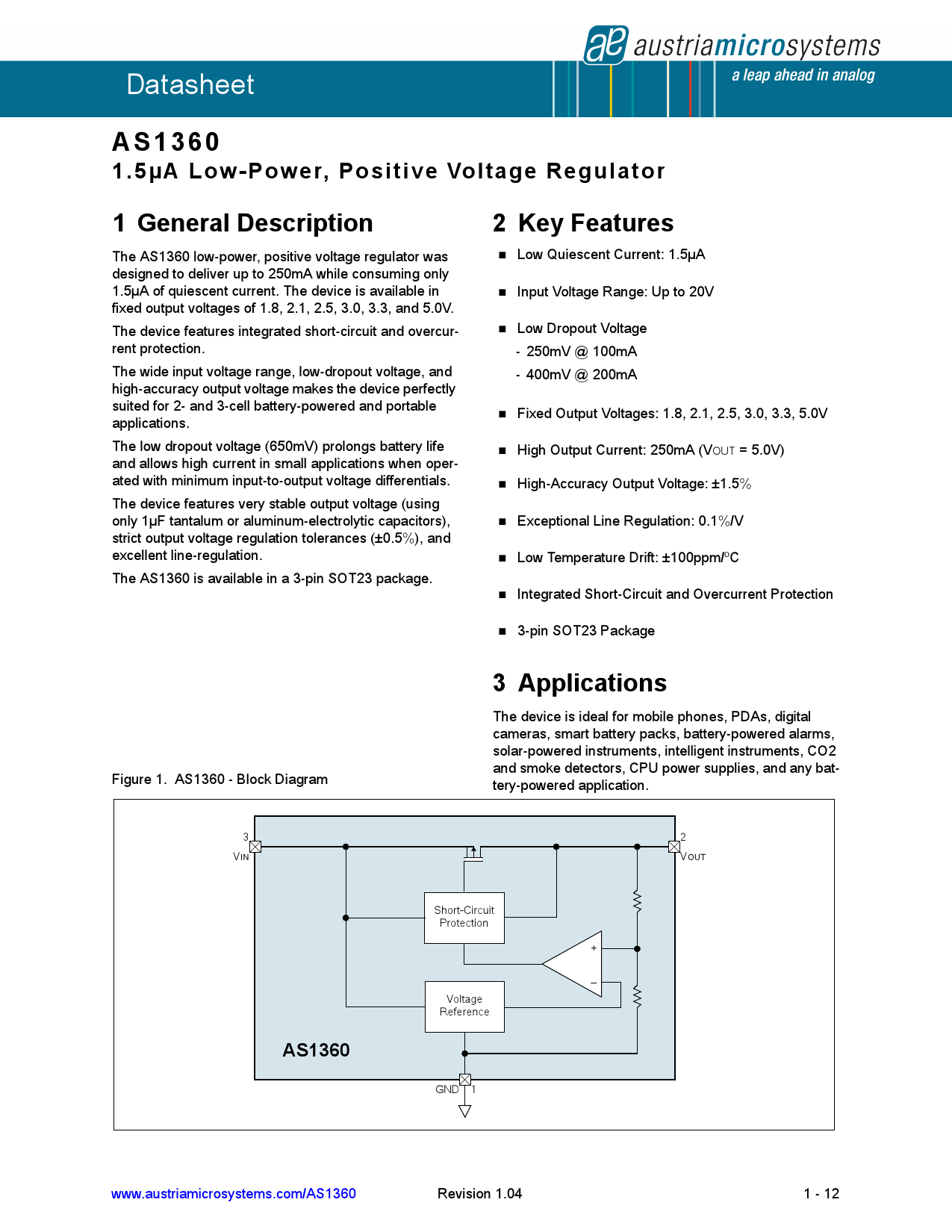 AS1360-33-T_（ams(艾迈斯半导体)）AS1360-33-T中文资料_价格_PDF手册-立创电子商城