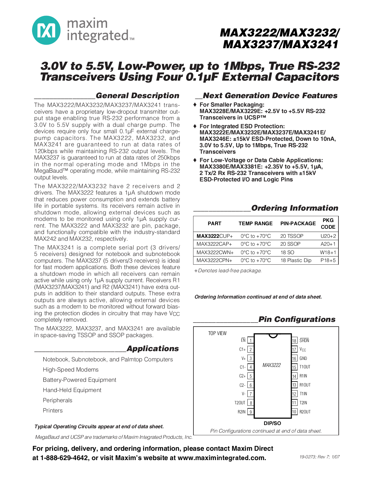 MAX3232CSE+T_（MAXIM(美信)）MAX3232CSE+T中文资料_价格_PDF手册-立创电子商城