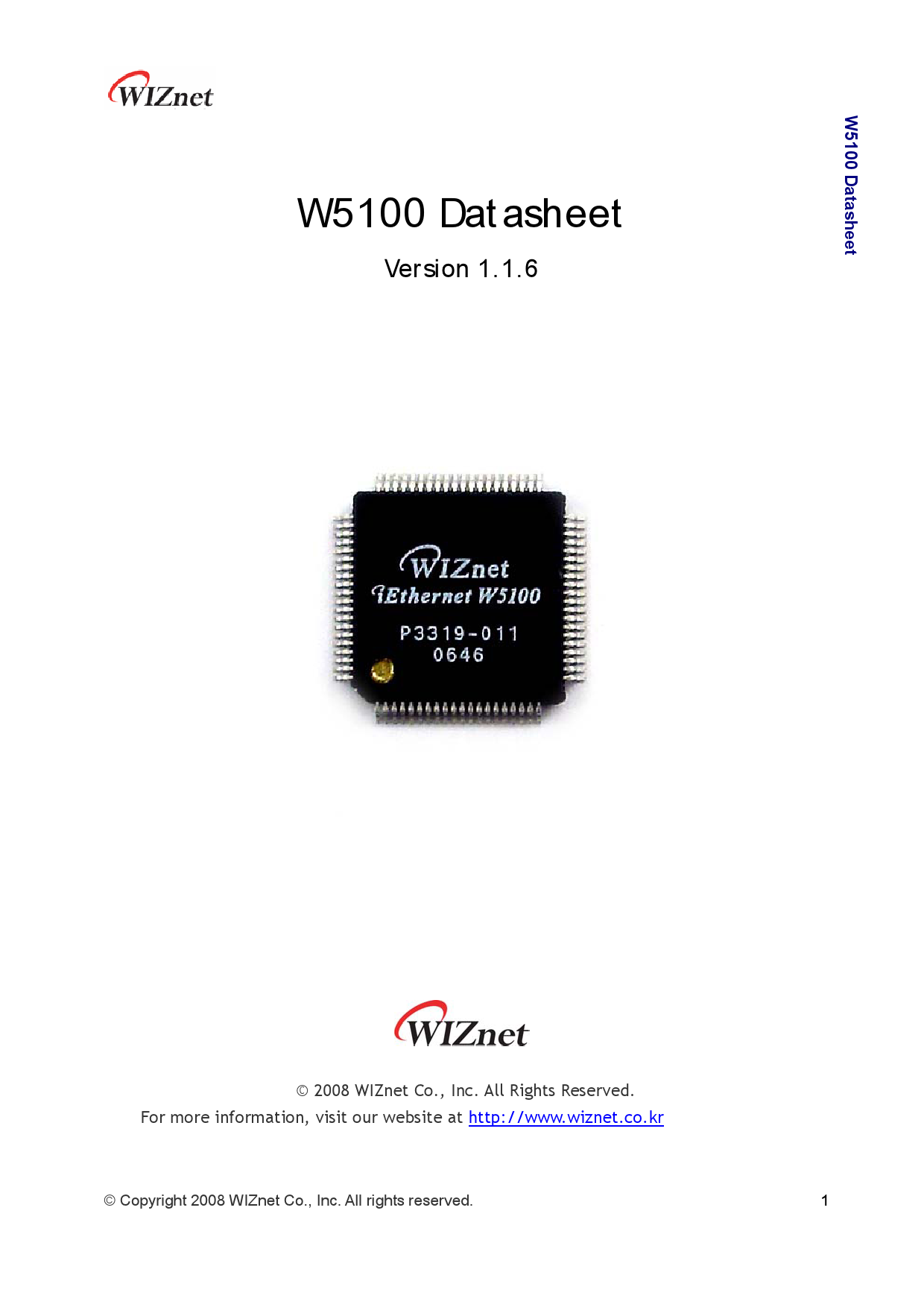 W5100_（WIZNET）W5100中文资料_价格_PDF手册-立创电子商城