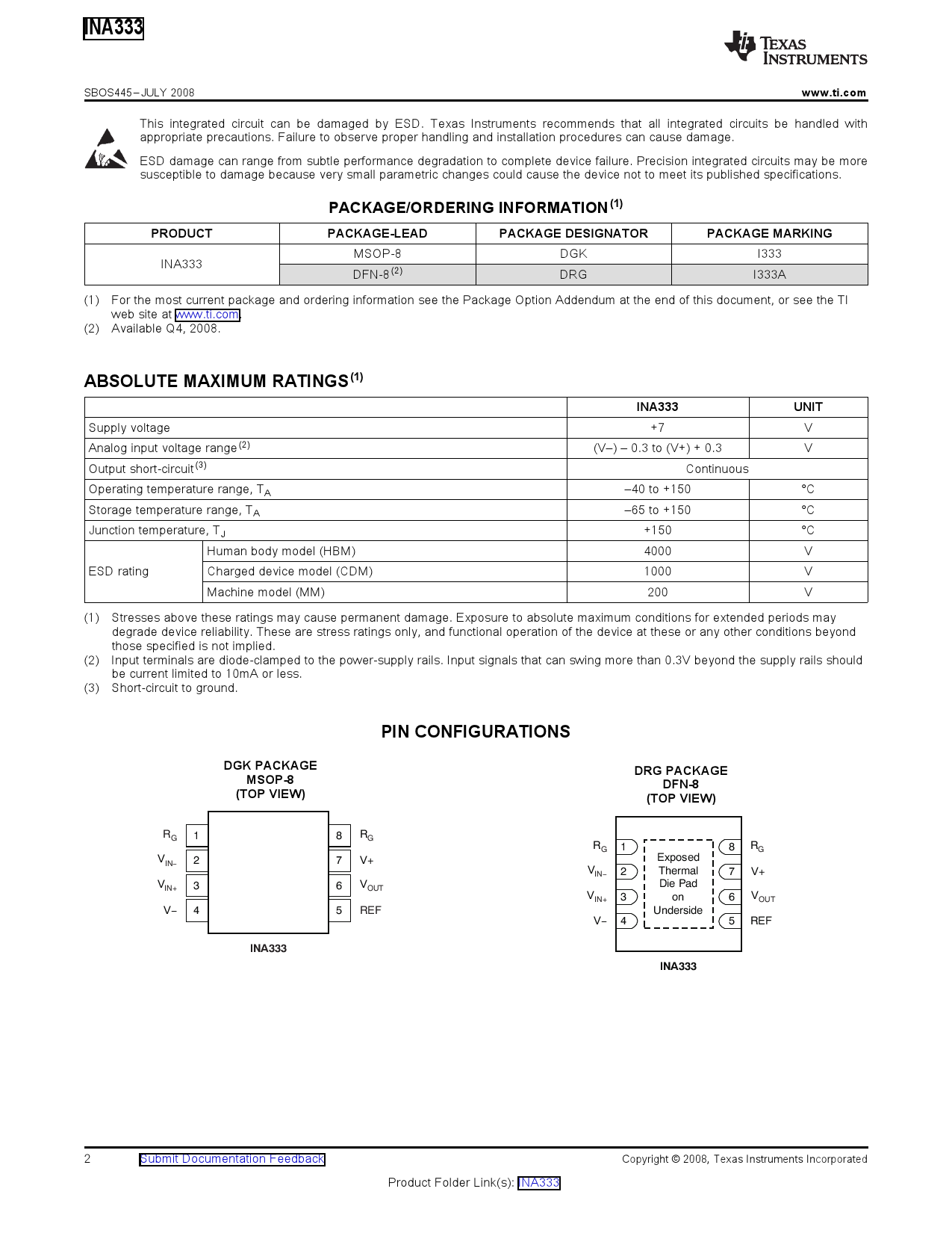 INA333AIDGKR_（TI(德州仪器)）INA333AIDGKR中文资料_价格_PDF手册-立创电子商城