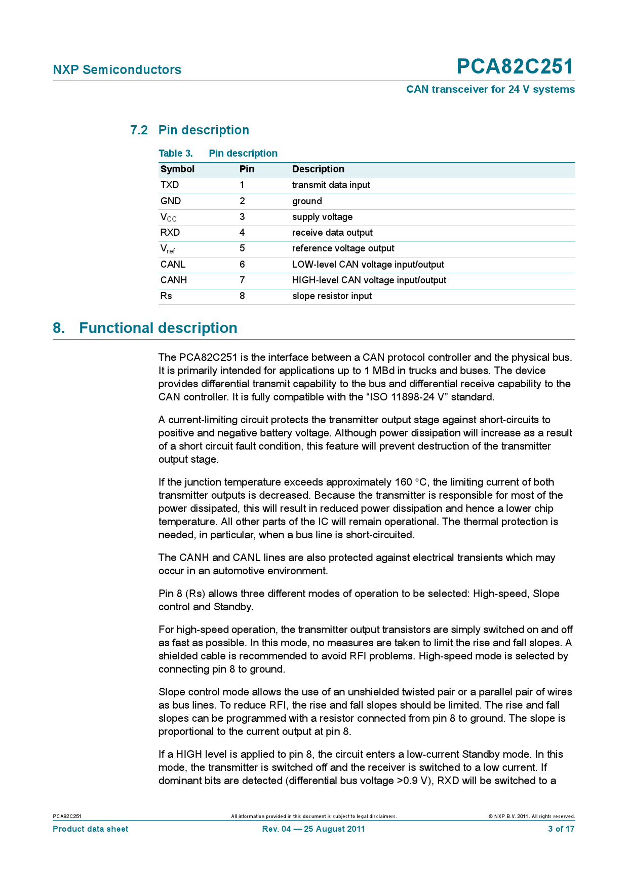 PCA82C251T/YM,118_（NXP(恩智浦)）PCA82C251T/YM,118中文资料_价格_PDF手册-立创电子商城