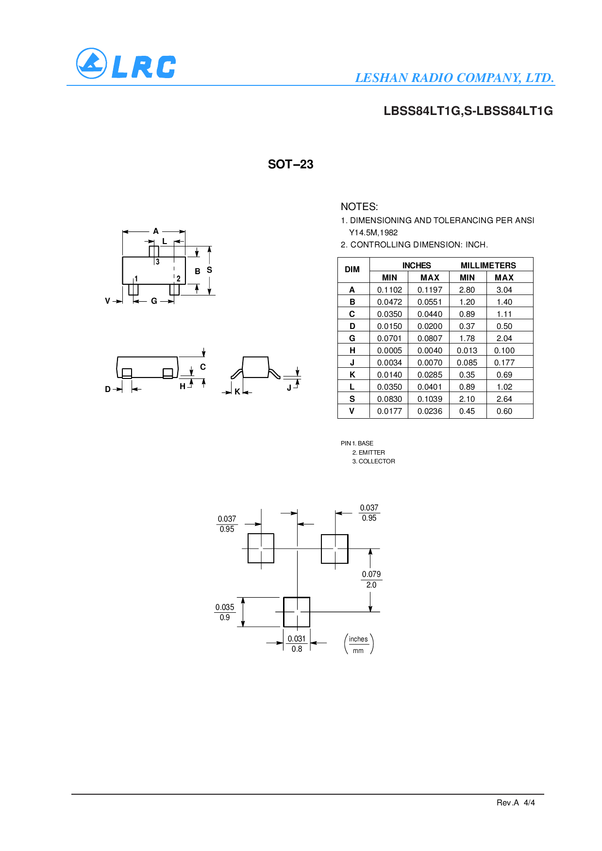 LBSS84LT1G_（LRC(乐山无线电)）LBSS84LT1G中文资料_价格_PDF手册-立创电子商城
