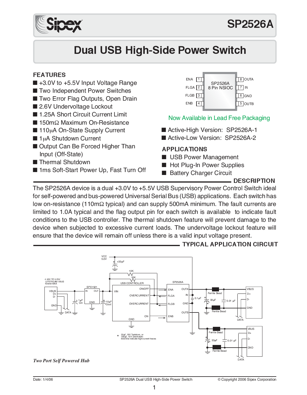 SP2526A-2EN_（MaxLinear）SP2526A-2EN中文资料_价格_PDF手册-立创电子商城