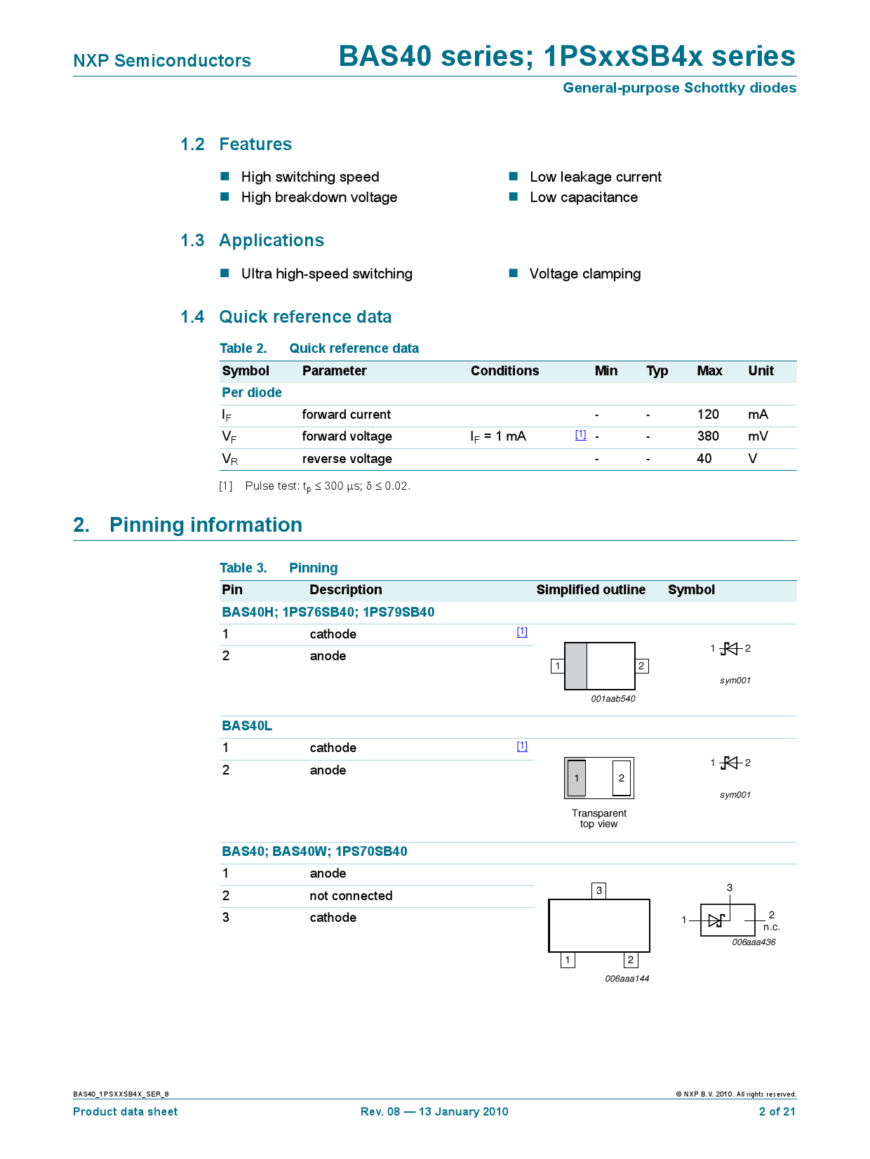 BAS40-04W,115_（Nexperia(安世)）BAS40-04W,115中文资料_价格_PDF手册-立创电子商城