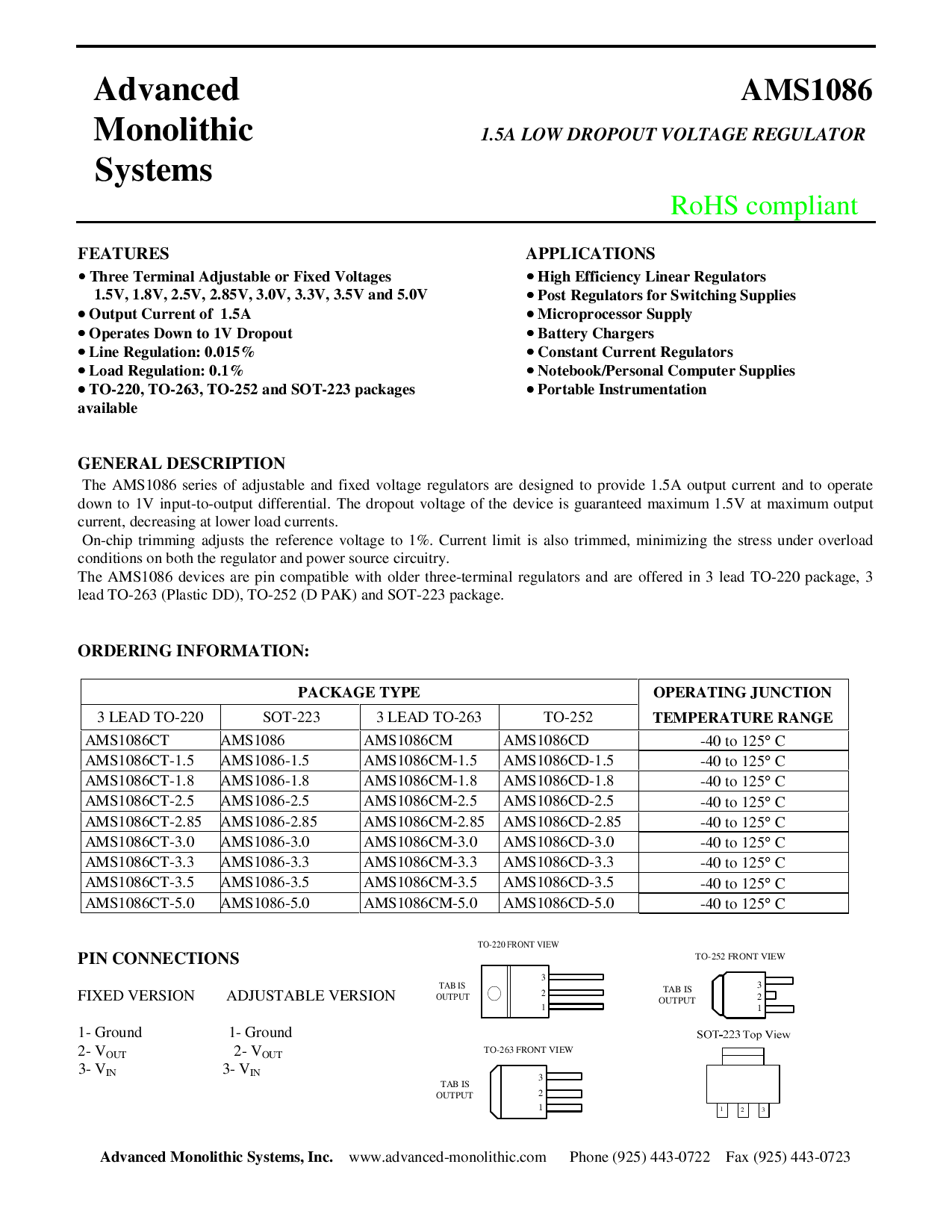 AMS1086CD-5.0_（AMS）AMS1086CD-5.0中文资料_价格_PDF手册-立创电子商城