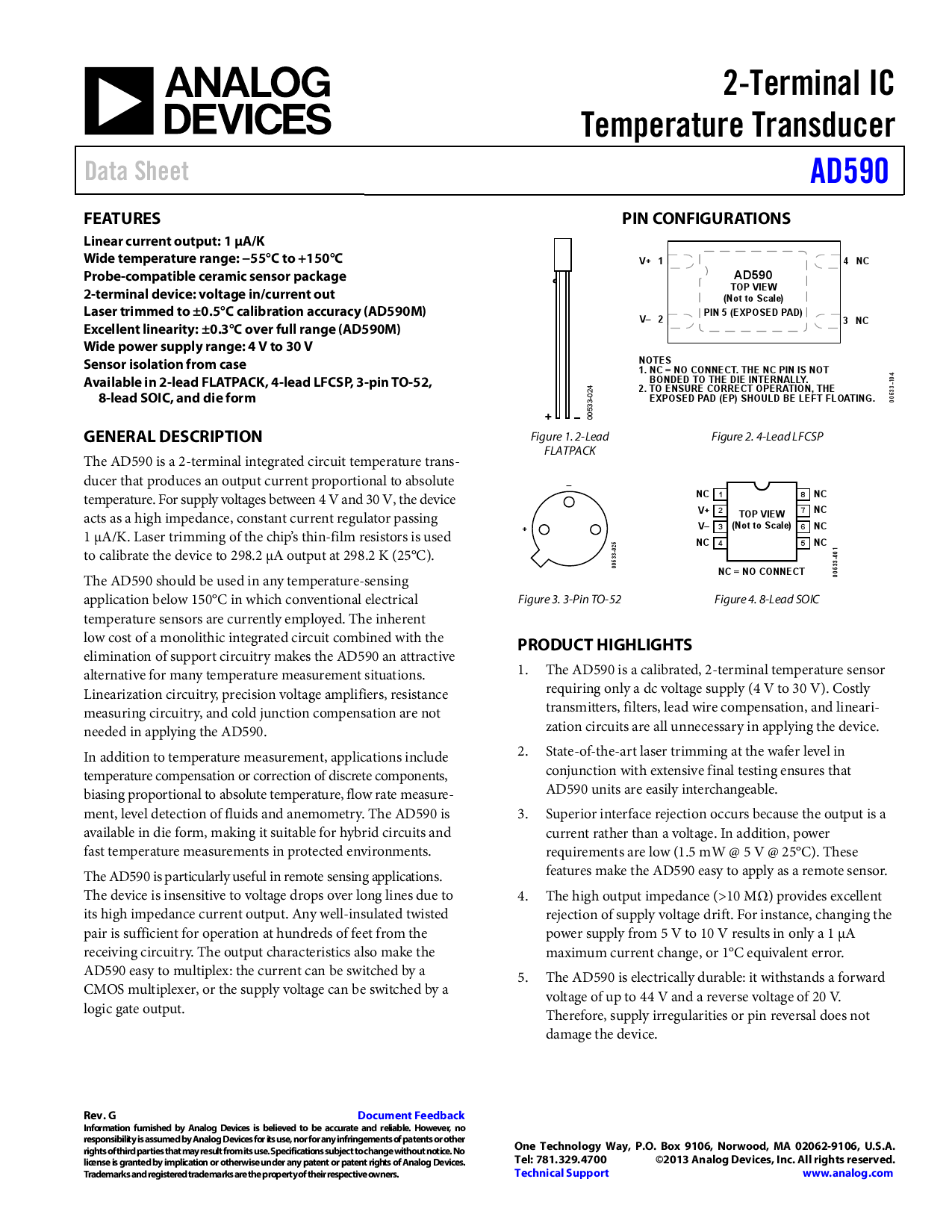 AD590JH_（ADI(亚德诺)/LINEAR(凌特)）AD590JH中文资料_价格_PDF手册-立创电子商城