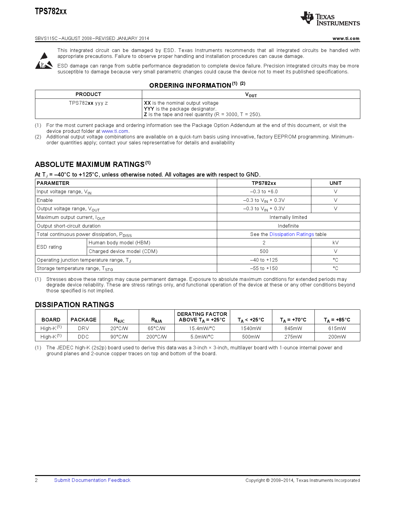 TPS78233DDCR_（TI(德州仪器)）TPS78233DDCR中文资料_价格_PDF手册-立创电子商城