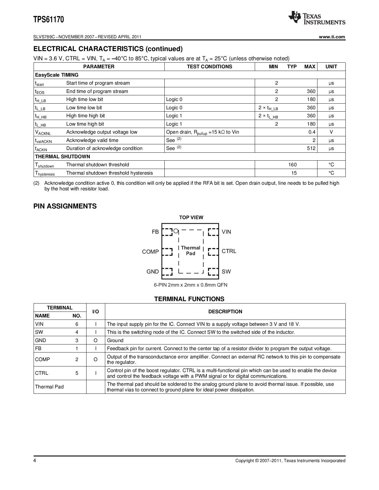 TPS61170DRVR_（TI(德州仪器)）TPS61170DRVR中文资料_价格_PDF手册-立创电子商城