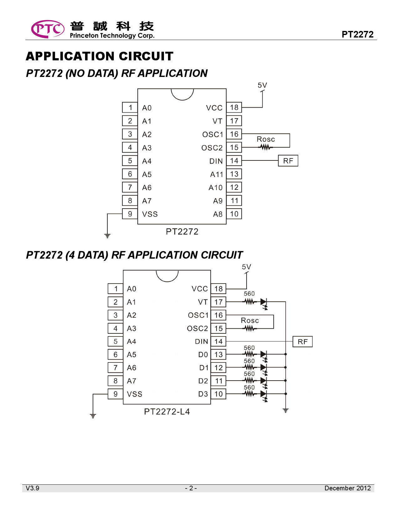 pt2272-m4_（PTC(台湾普诚)）pt2272-m4中文资料_价格_PDF手册-立创电子商城