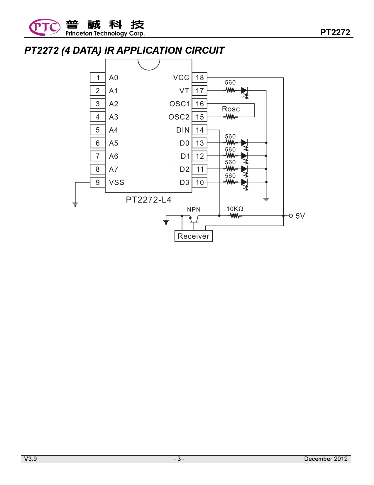 pt2272-m4_（PTC(普诚)）pt2272-m4中文资料_价格_PDF手册-立创电子商城