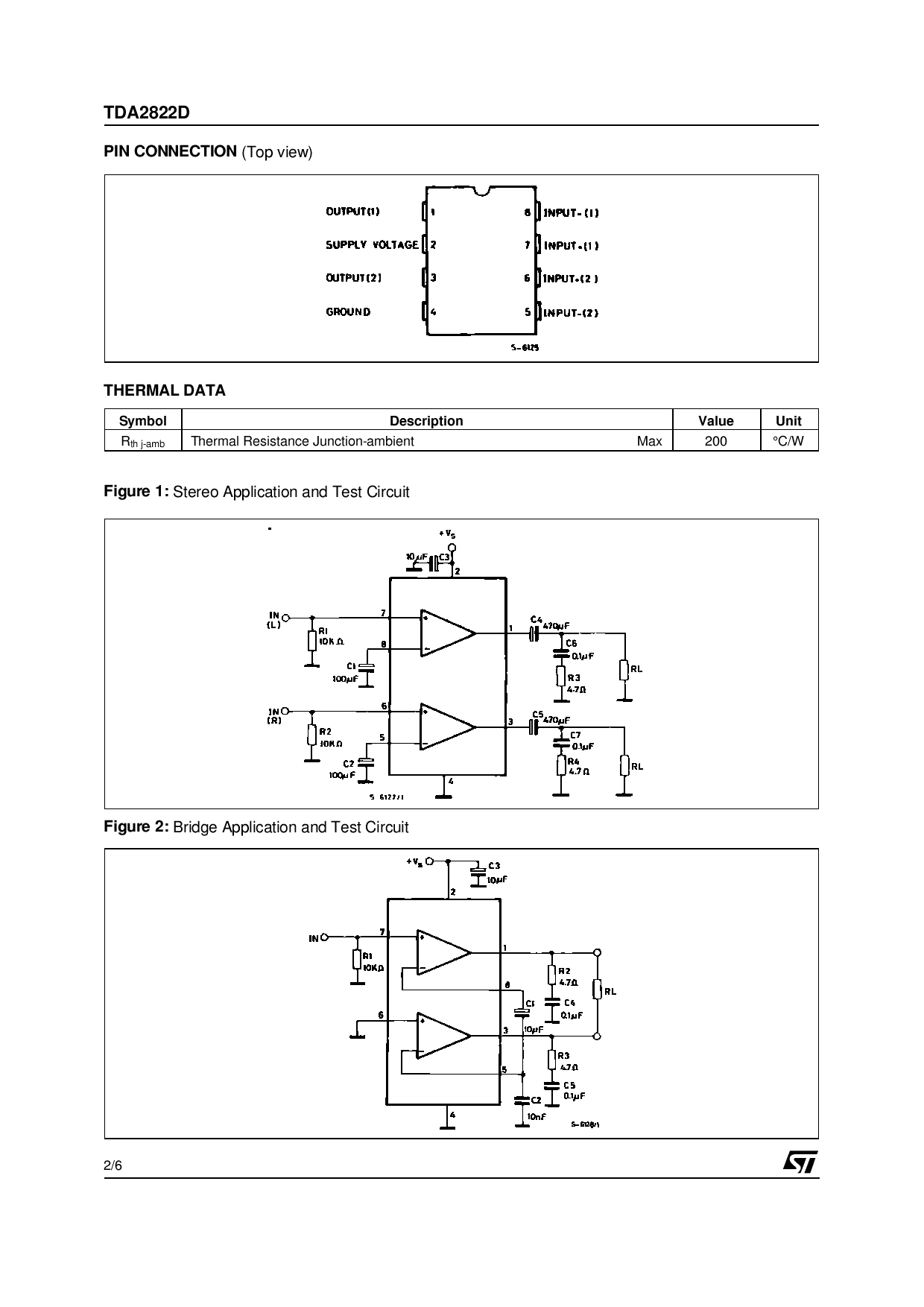 TDA2822D_（ST(意法半导体)）TDA2822D中文资料_价格_PDF手册-立创电子商城