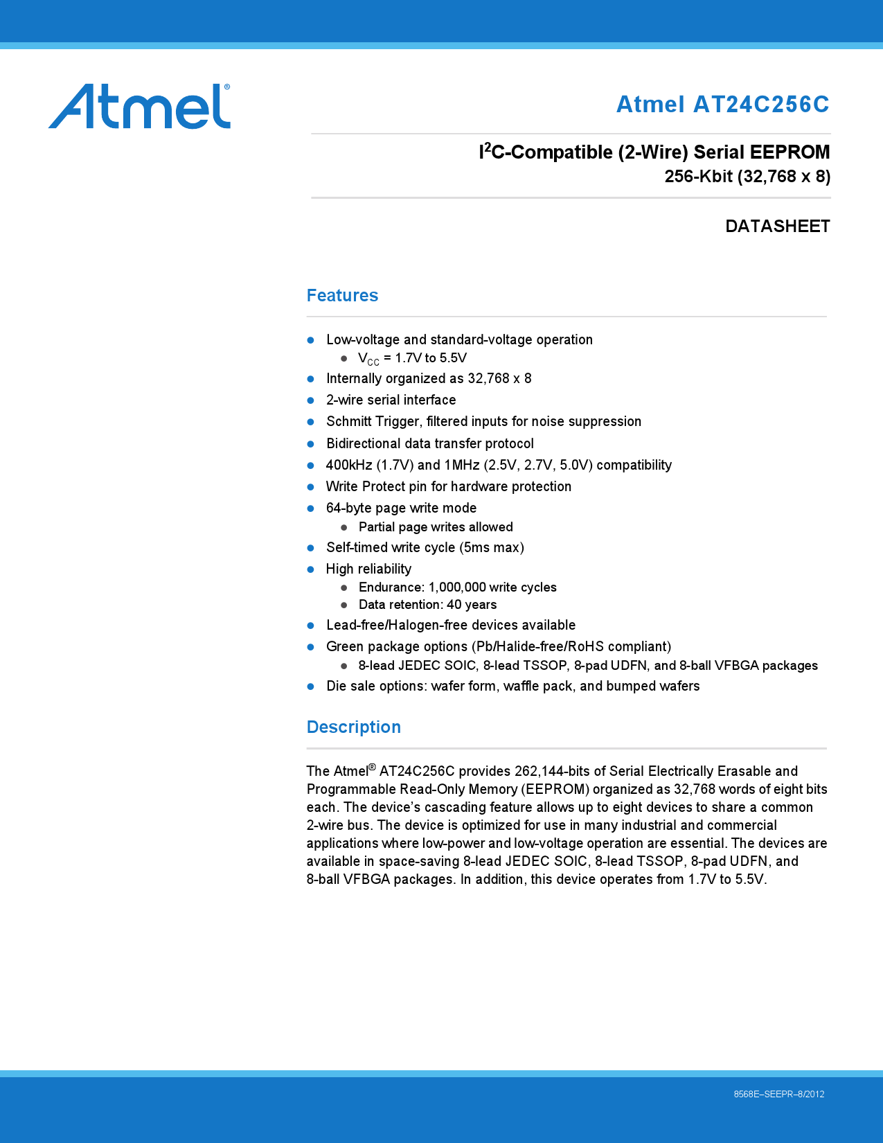 AT24C256C-SSHL-T_（MICROCHIP(美国微芯)）AT24C256C-SSHL-T中文资料_价格_PDF手册-立创电子商城