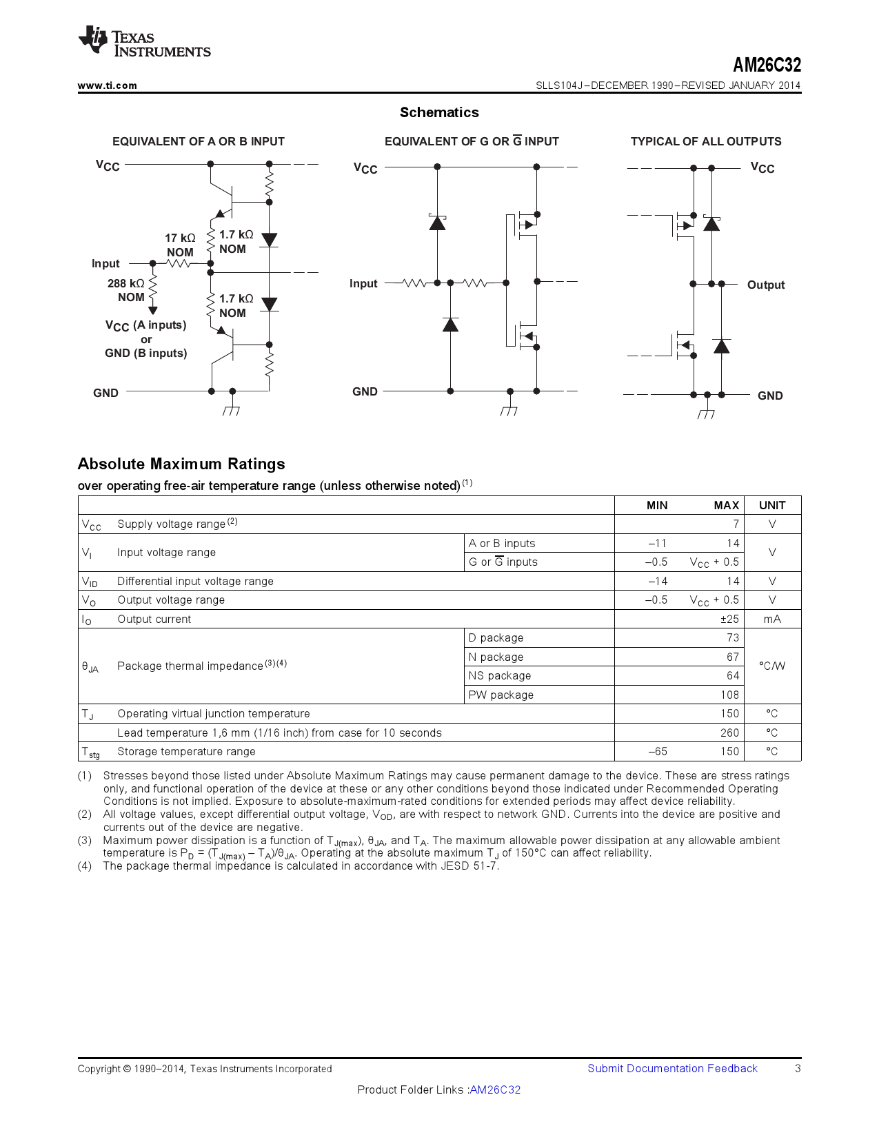 AM26C32IDR_（TI(德州仪器)）AM26C32IDR中文资料_价格_PDF手册-立创电子商城