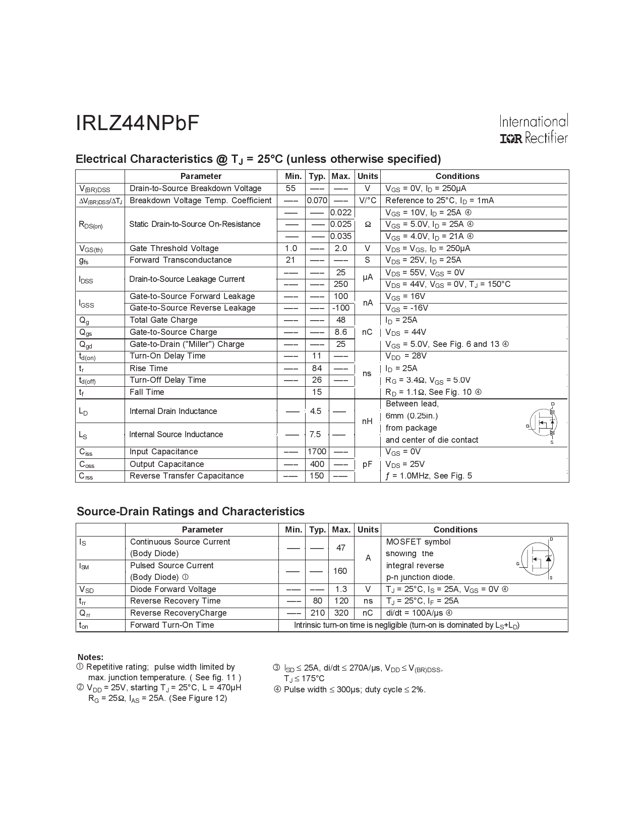 IRLZ44NPBF_（Infineon(英飞凌)）IRLZ44NPBF中文资料_价格_PDF手册-立创电子商城