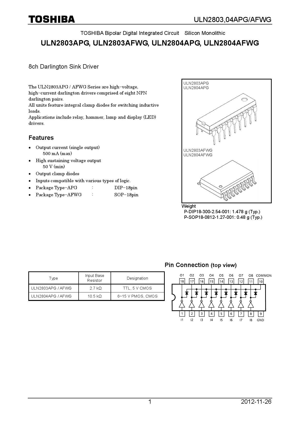 ULN2804A_（ST(意法半导体)）ULN2804A中文资料_价格_PDF手册-立创电子商城