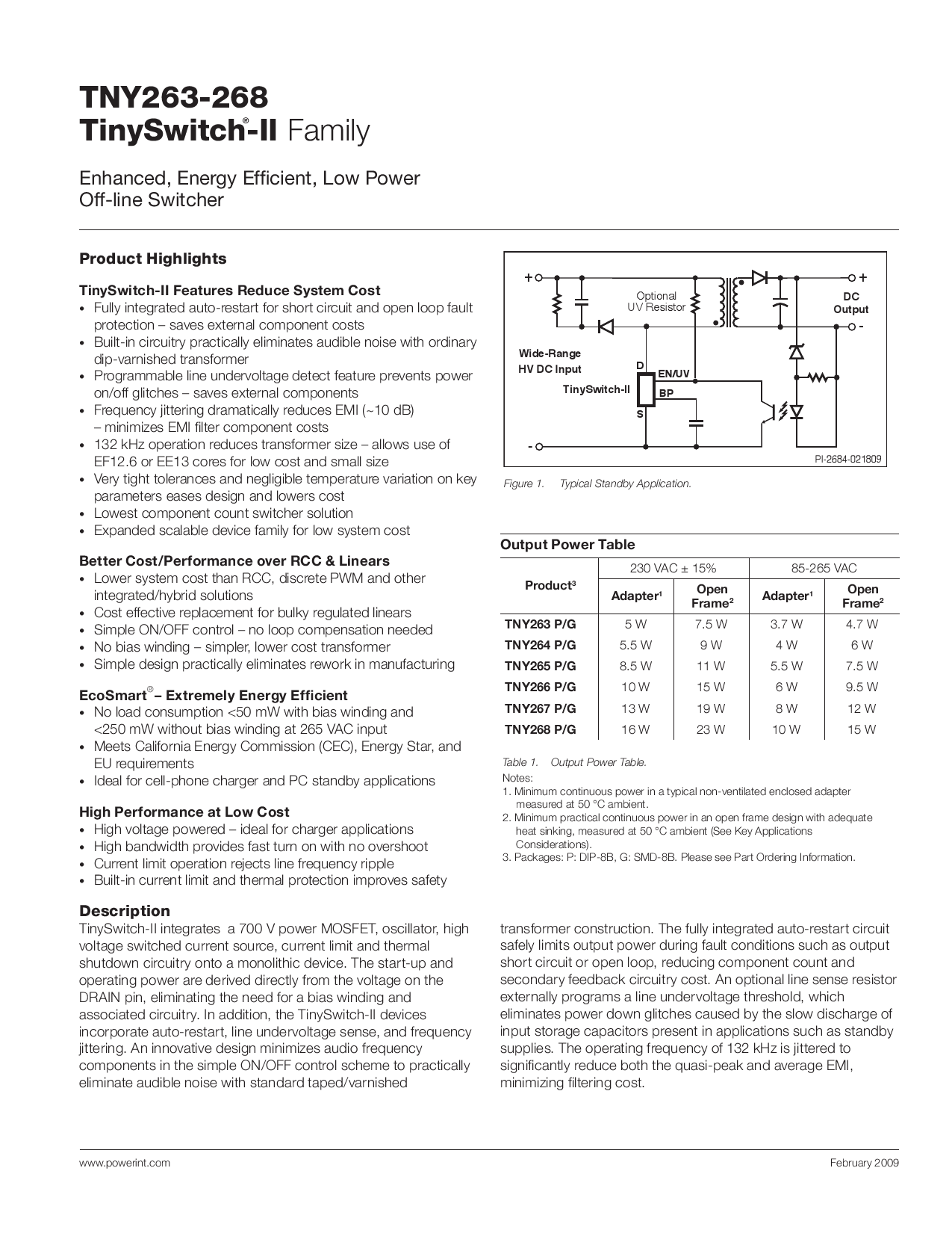 TNY264PN_（Power Integrations(帕沃英蒂格盛)）TNY264PN中文资料_价格_PDF手册-立创电子商城