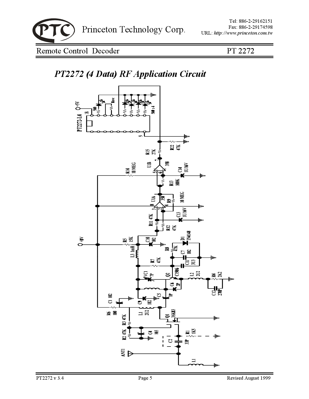 PT2272-L4_（PTC(普诚)）PT2272-L4中文资料_价格_PDF手册-立创电子商城