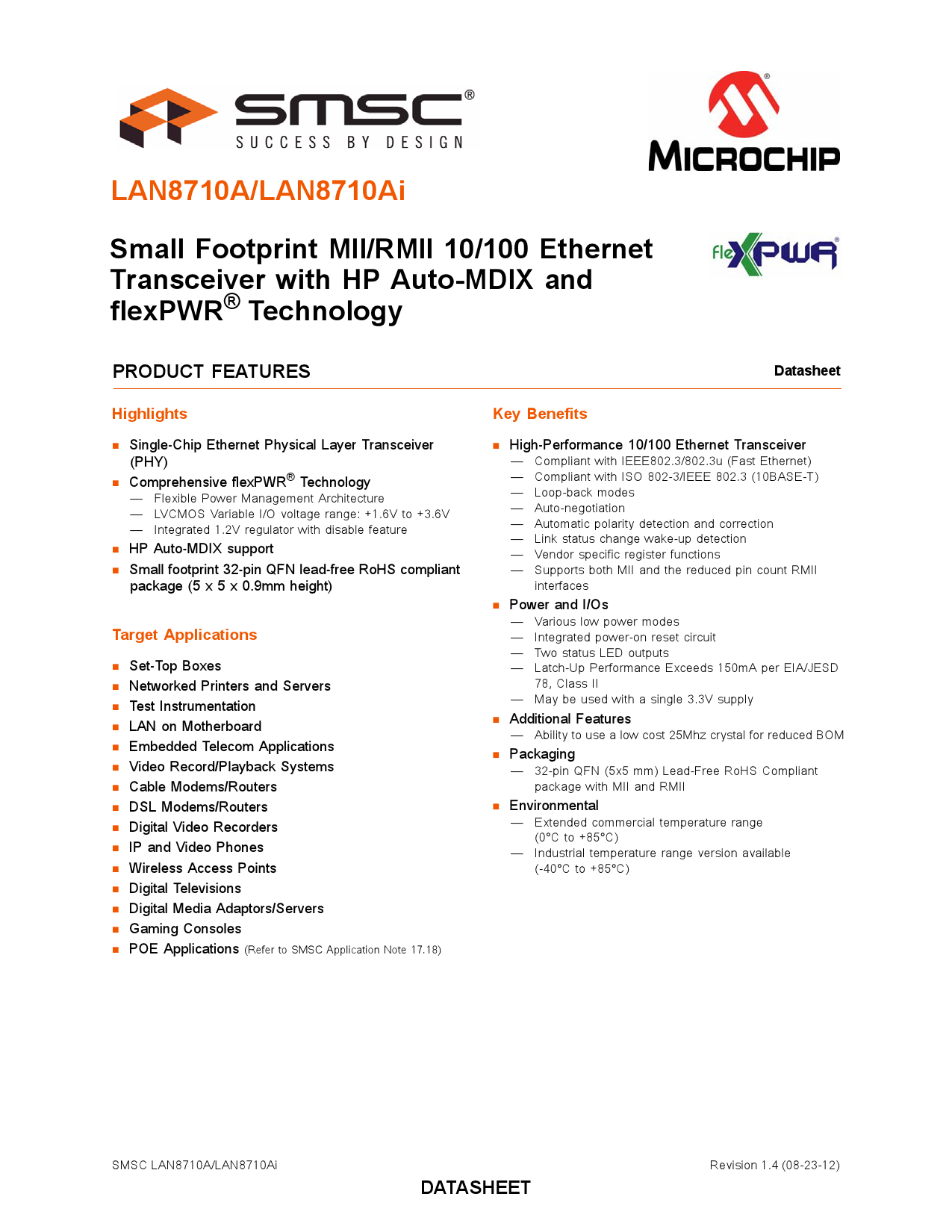 LAN8710A-EZC-TR_（MICROCHIP(美国微芯)）LAN8710A-EZC-TR中文资料_价格_PDF手册-立创电子商城