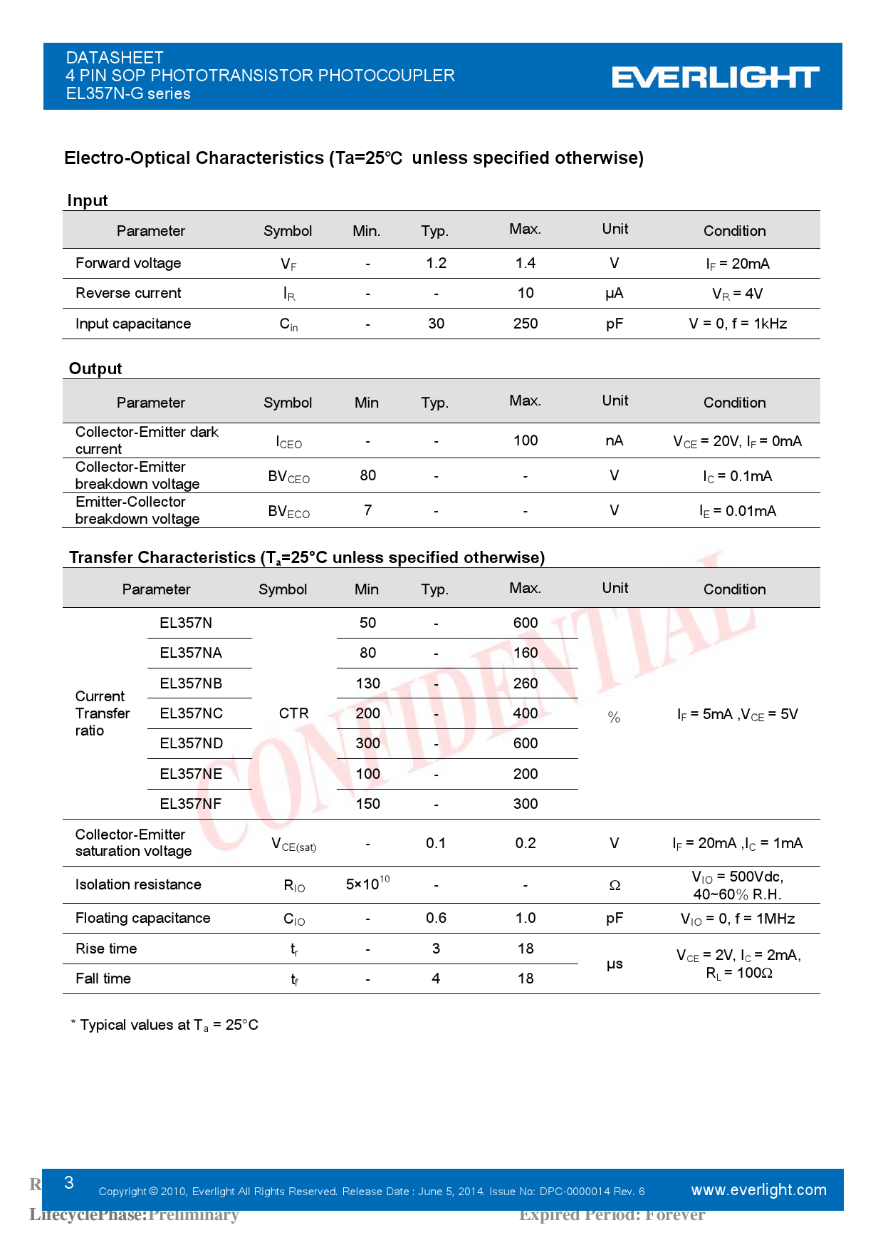 EL357N(C)(TA)-G_（EVERLIGHT(亿光)）EL357N(C)(TA)-G中文资料_价格_PDF手册-立创电子商城