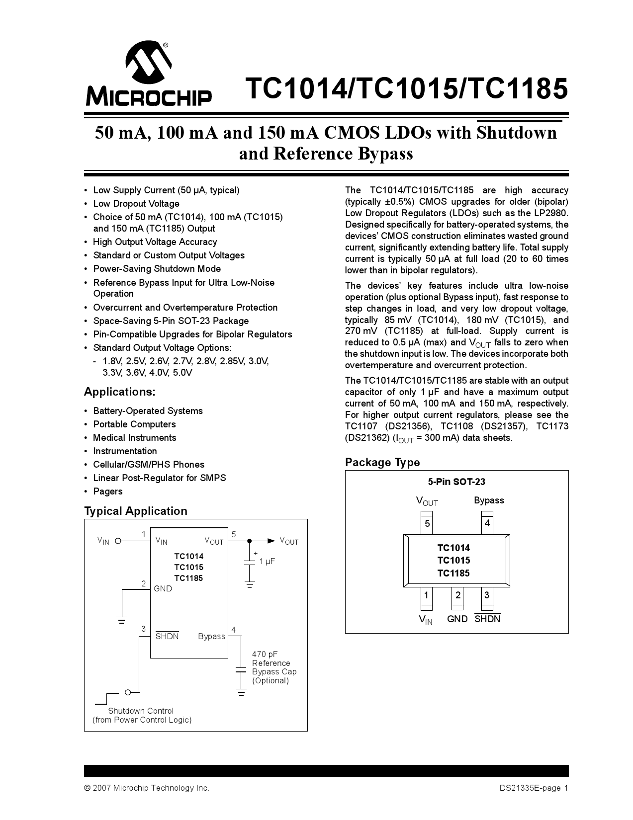 TC1015-5.0VCT713_（MICROCHIP(美国微芯)）TC1015-5.0VCT713中文资料_价格_PDF手册-立创电子商城
