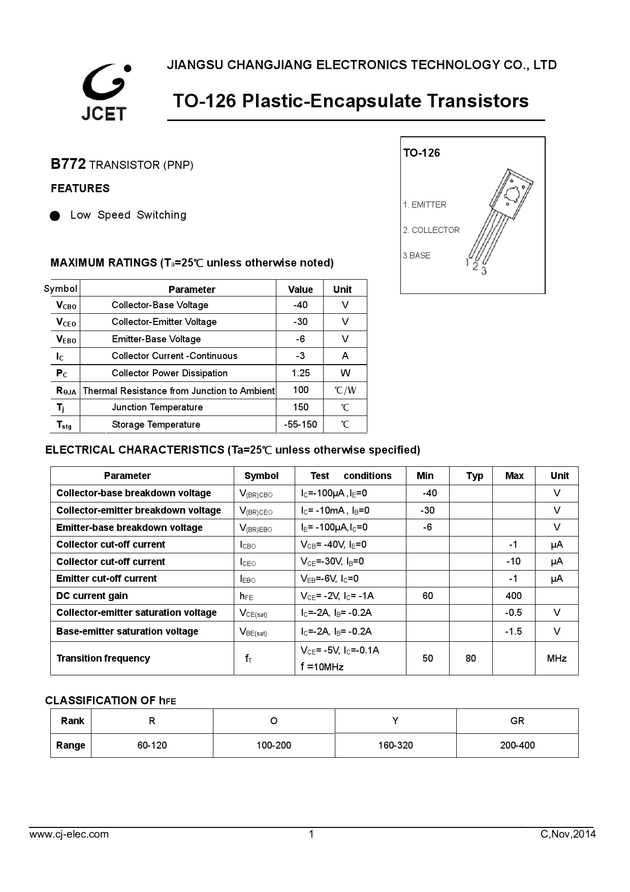 B772_（CJ(江苏长电/长晶)）B772中文资料_价格_PDF手册-立创电子商城