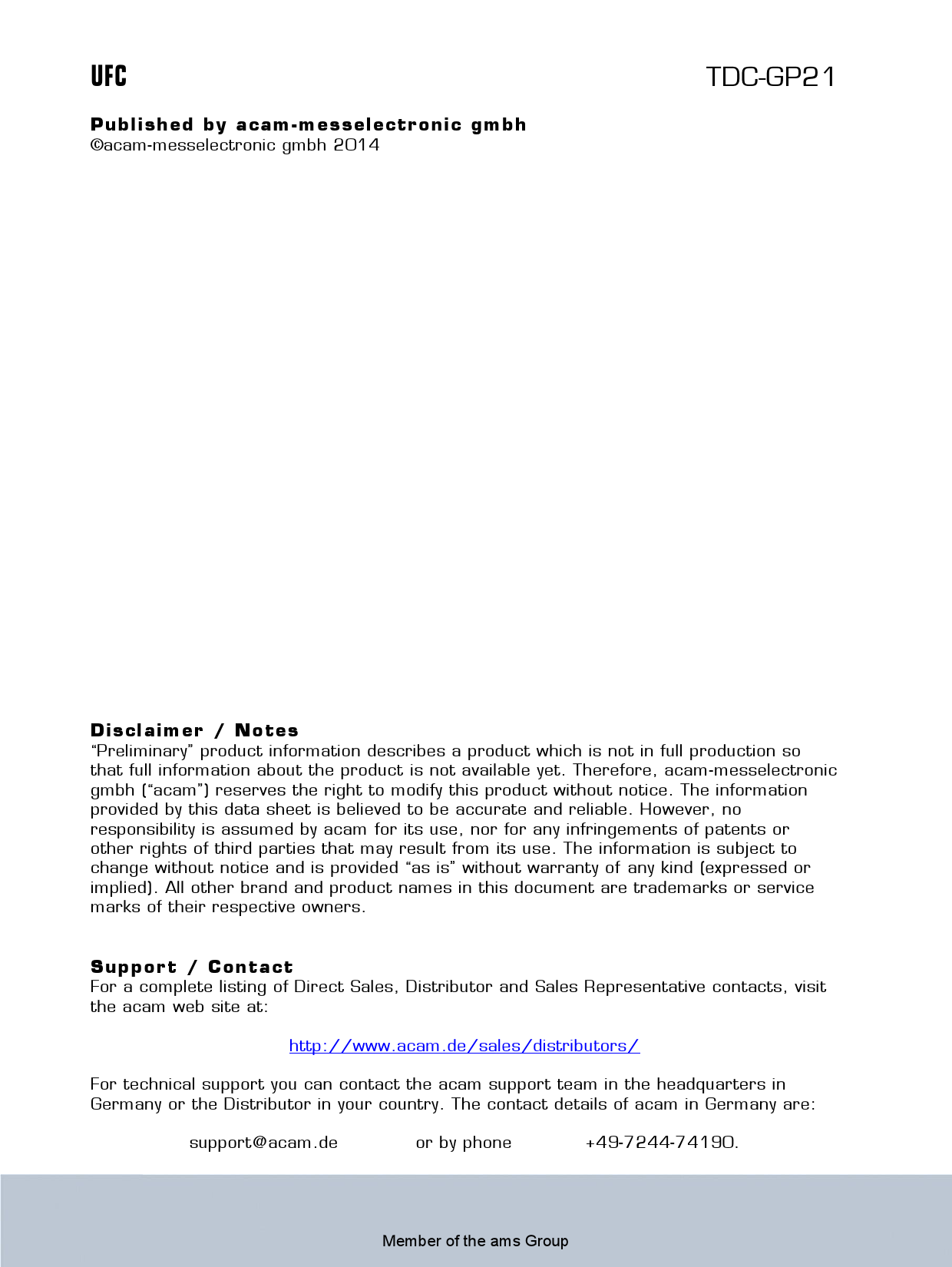 TDC-GP21_（德国ACAM）TDC-GP21中文资料_价格_PDF手册-立创电子商城