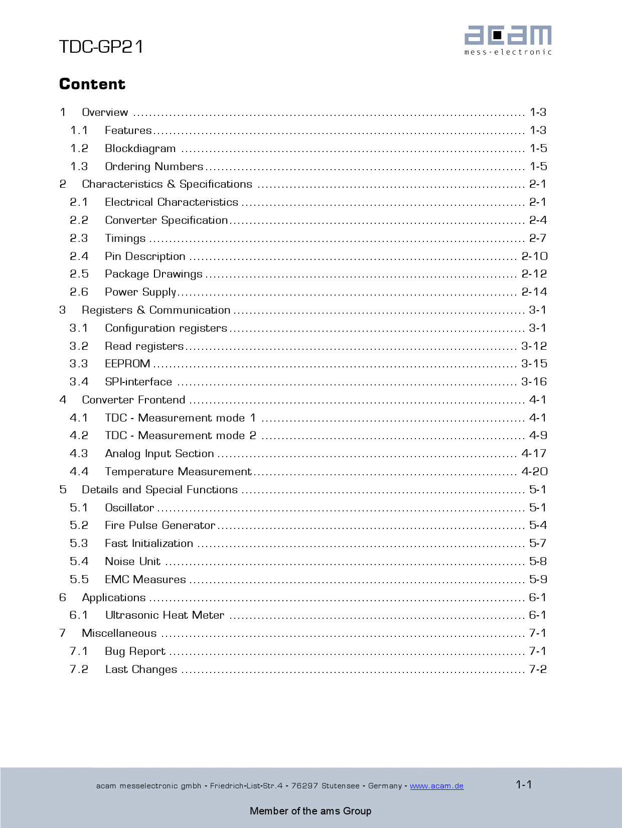 TDC-GP21_（德国ACAM）TDC-GP21中文资料_价格_PDF手册-立创电子商城