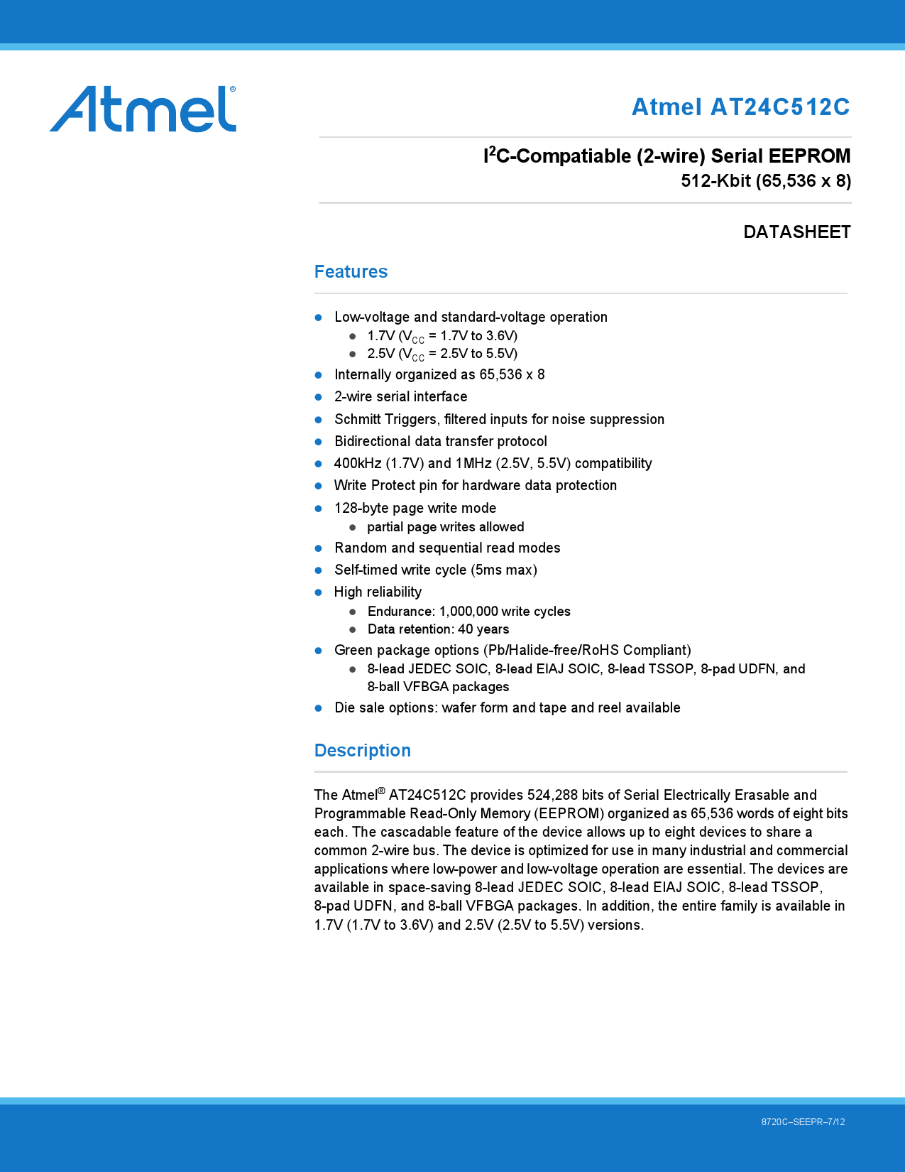 AT24C512C-SSHM-T_（MICROCHIP(美国微芯)）AT24C512C-SSHM-T中文资料_价格_PDF手册-立创电子商城