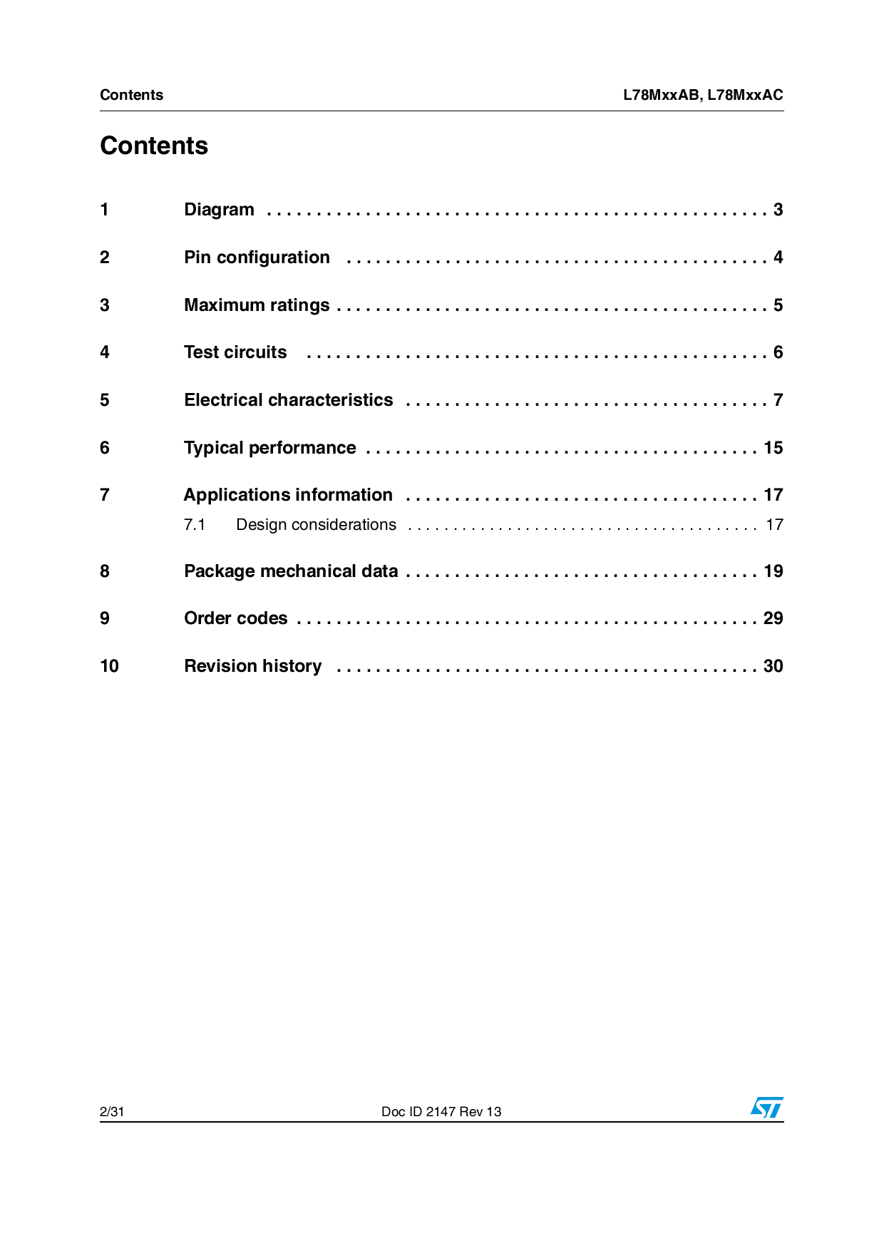 L78M05ABDT-TR_（ST(意法半导体)）L78M05ABDT-TR中文资料_价格_PDF手册-立创电子商城