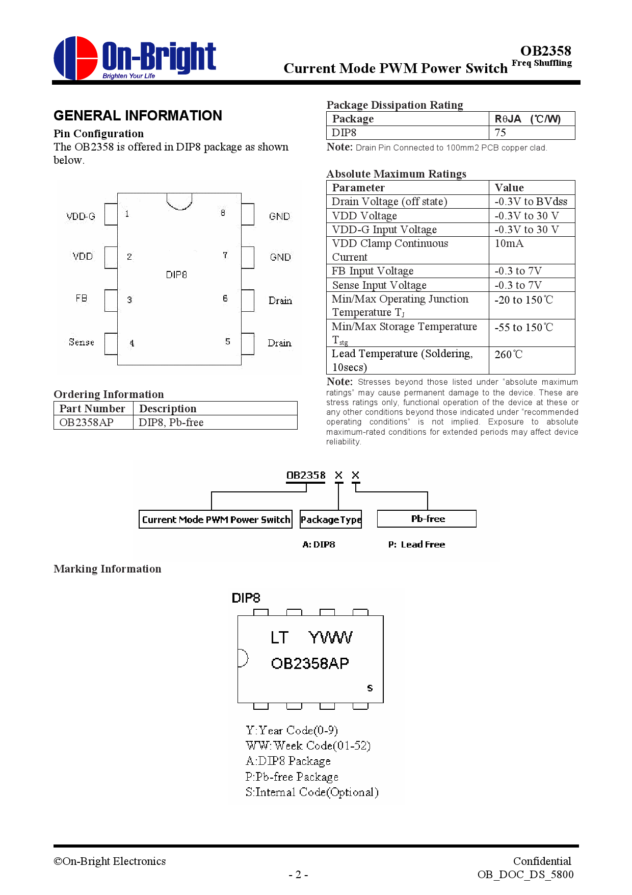 OB2358AP_（OB(昂宝)）OB2358AP中文资料_价格_PDF手册-立创电子商城