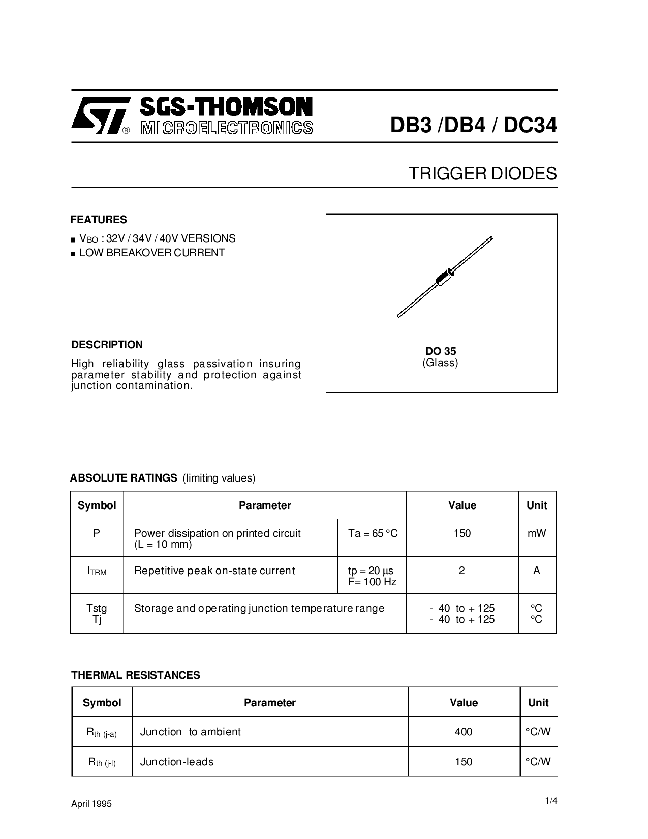 DB3_（ST(意法半导体)）DB3中文资料_价格_PDF手册-立创电子商城