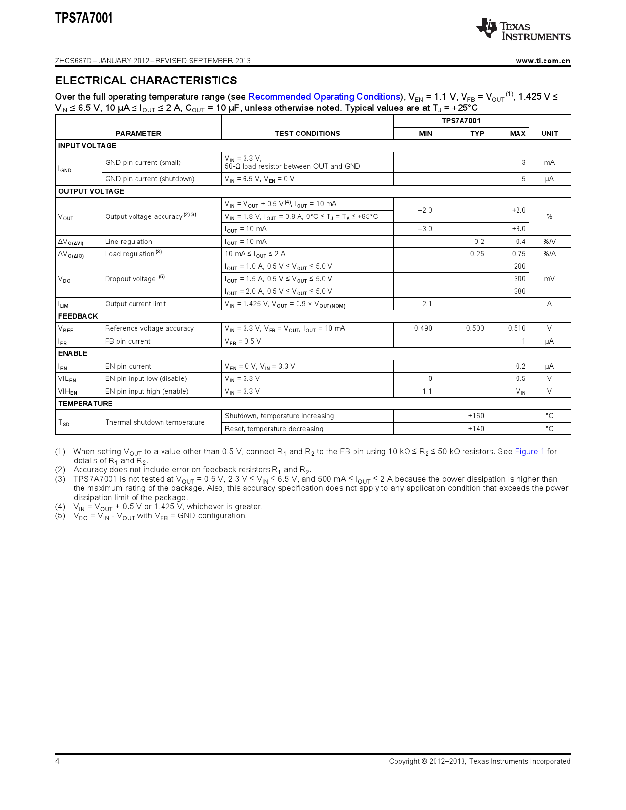 TPS7A7001DDAR_（TI(德州仪器)）TPS7A7001DDAR中文资料_价格_PDF手册-立创电子商城