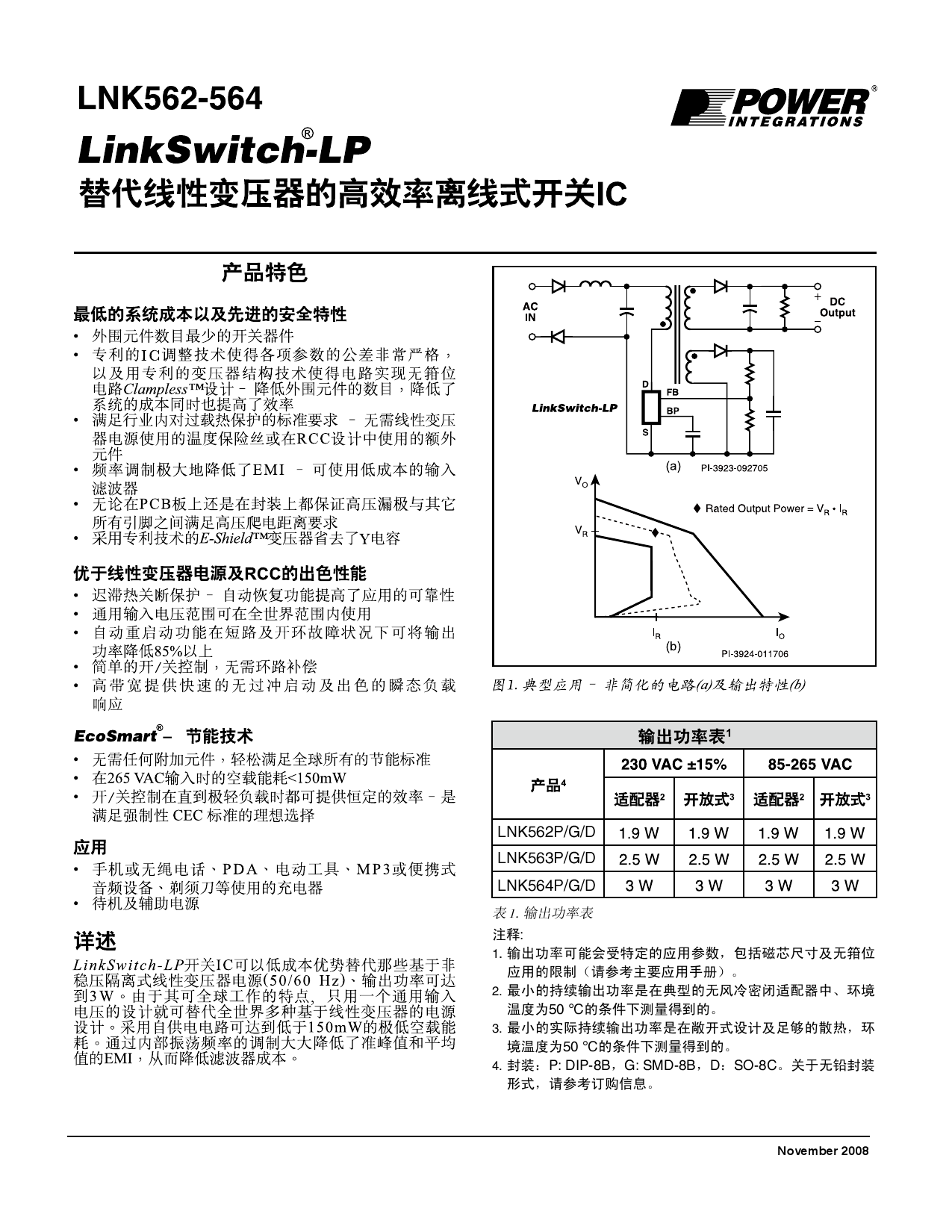 LNK564PN_（Power Integrations(帕沃英蒂格盛)）LNK564PN中文资料_价格_PDF手册-立创电子商城