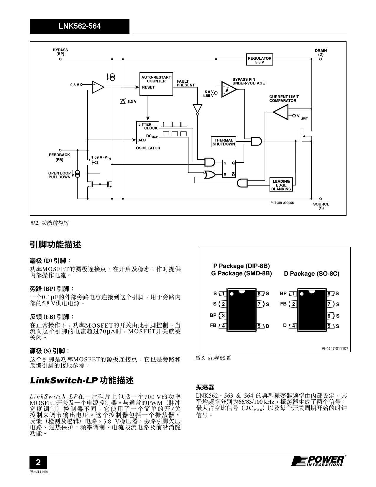 LNK564PN_（Power Integrations(帕沃英蒂格盛)）LNK564PN中文资料_价格_PDF手册-立创电子商城